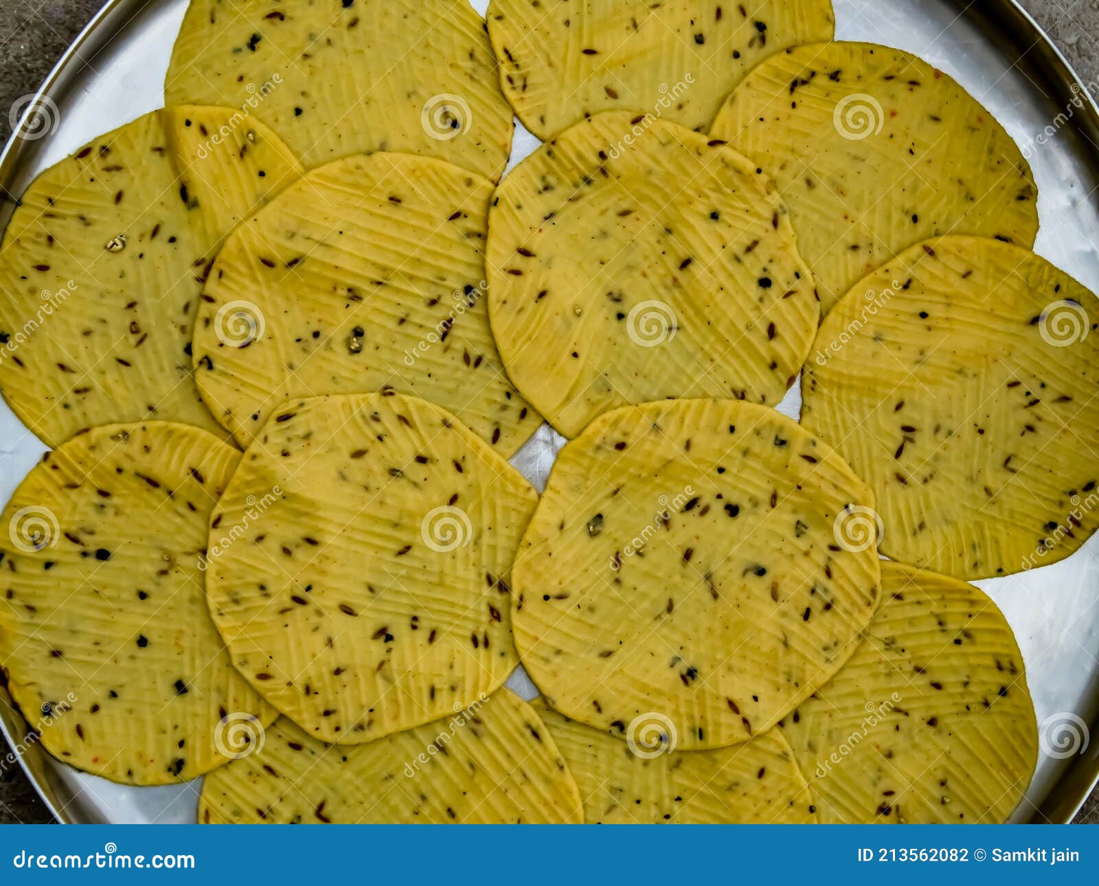 Papad are Keep in a Plate for Drying Stock Photo - Image of drying ...