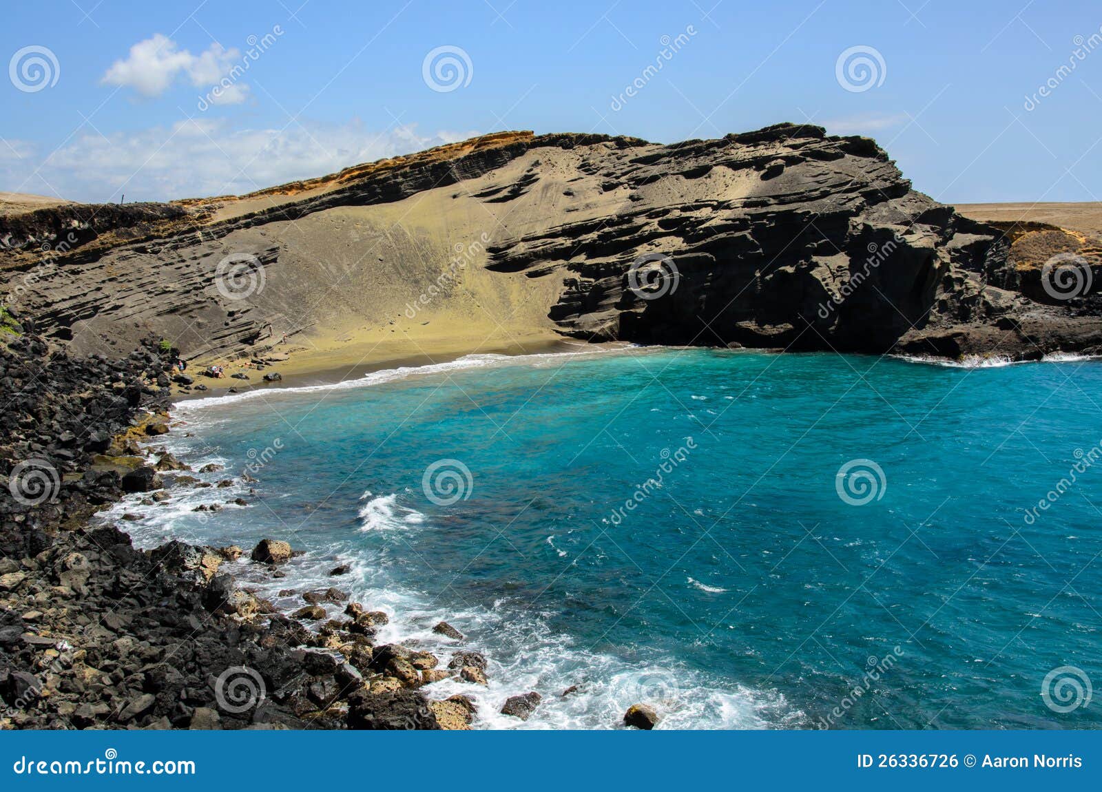Papakolea / Green Sands Beach Stock Photo - Image of papakolea, sands ...