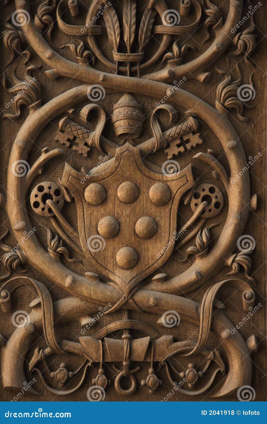 Papal Coat of Arms Fresco in the Vatican. Editorial Stock Photo - Image ...