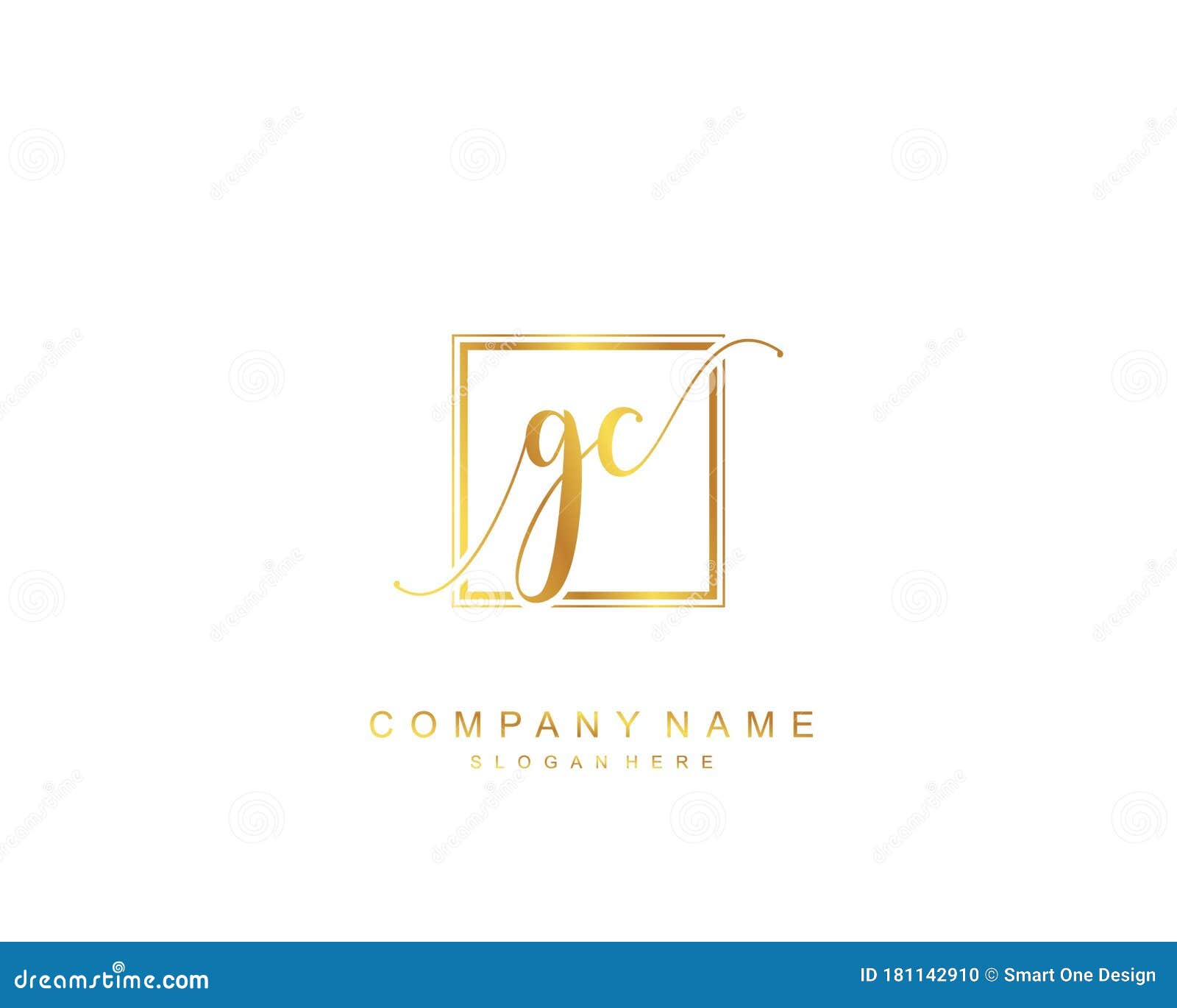 Initial GC Signature Logo Template Vector Stock Vector - Illustration ...