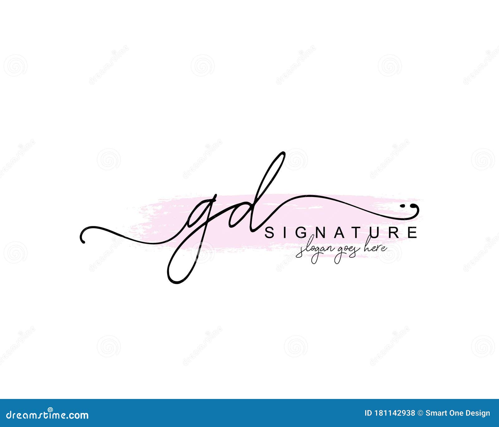 Initial GD Signature Logo Template Vector Stock Vector - Illustration ...