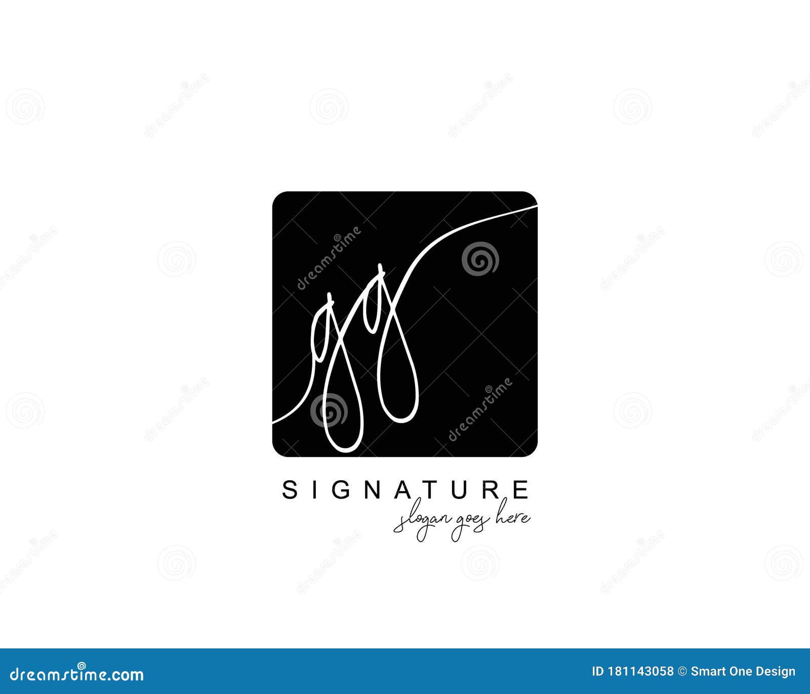 Initial GG Signature Logo Template Vector Stock Vector - Illustration ...