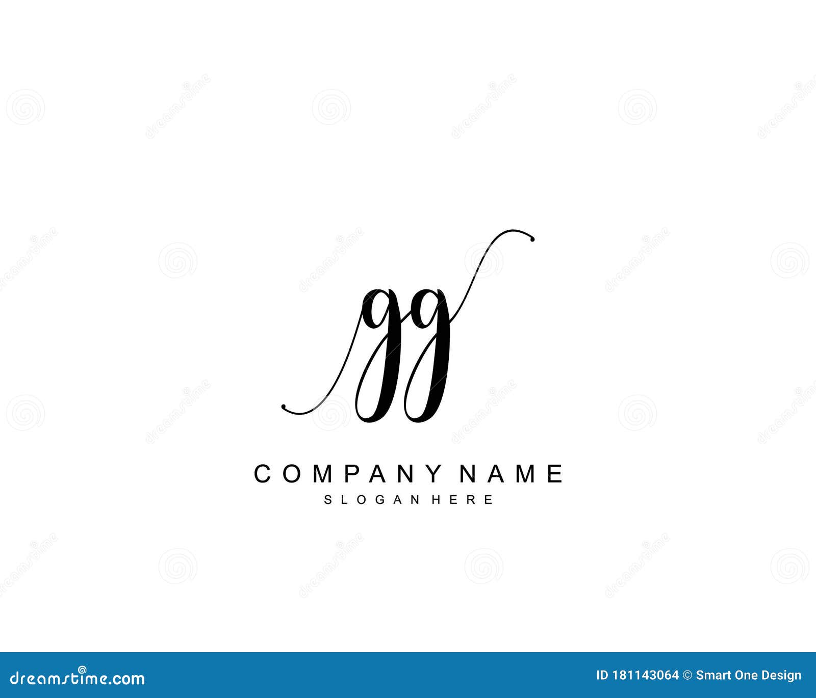 Initial GG Signature Logo Template Vector Stock Vector - Illustration ...