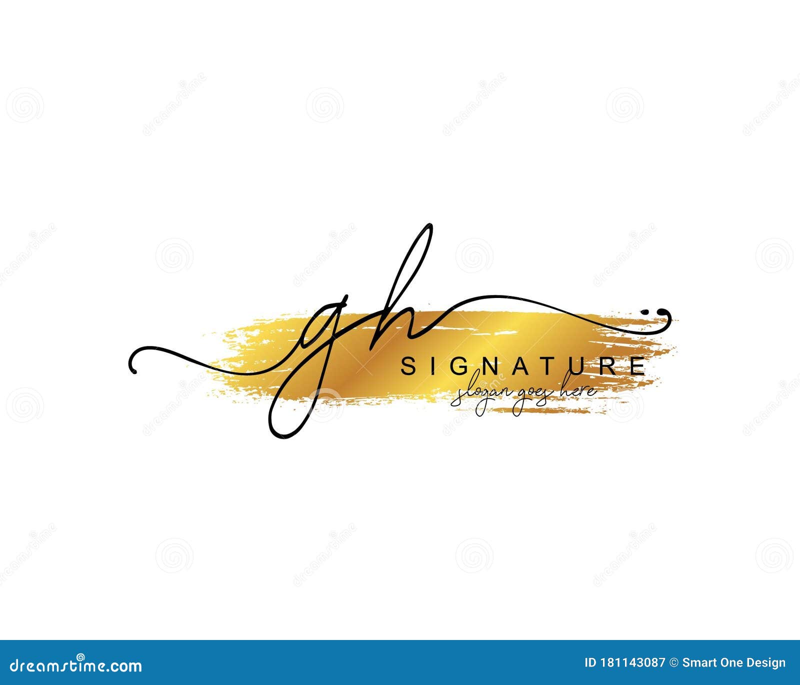 Initial GH Signature Logo Template Vector Stock Vector - Illustration ...