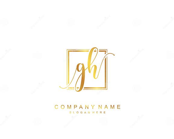 Initial GH Signature Logo Template Vector Stock Vector - Illustration ...