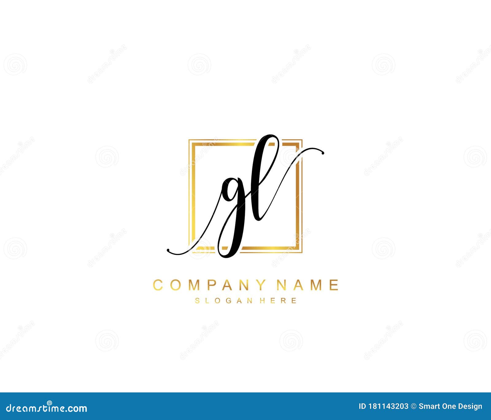 Initial GL Signature Logo Template Vector Stock Vector - Illustration ...