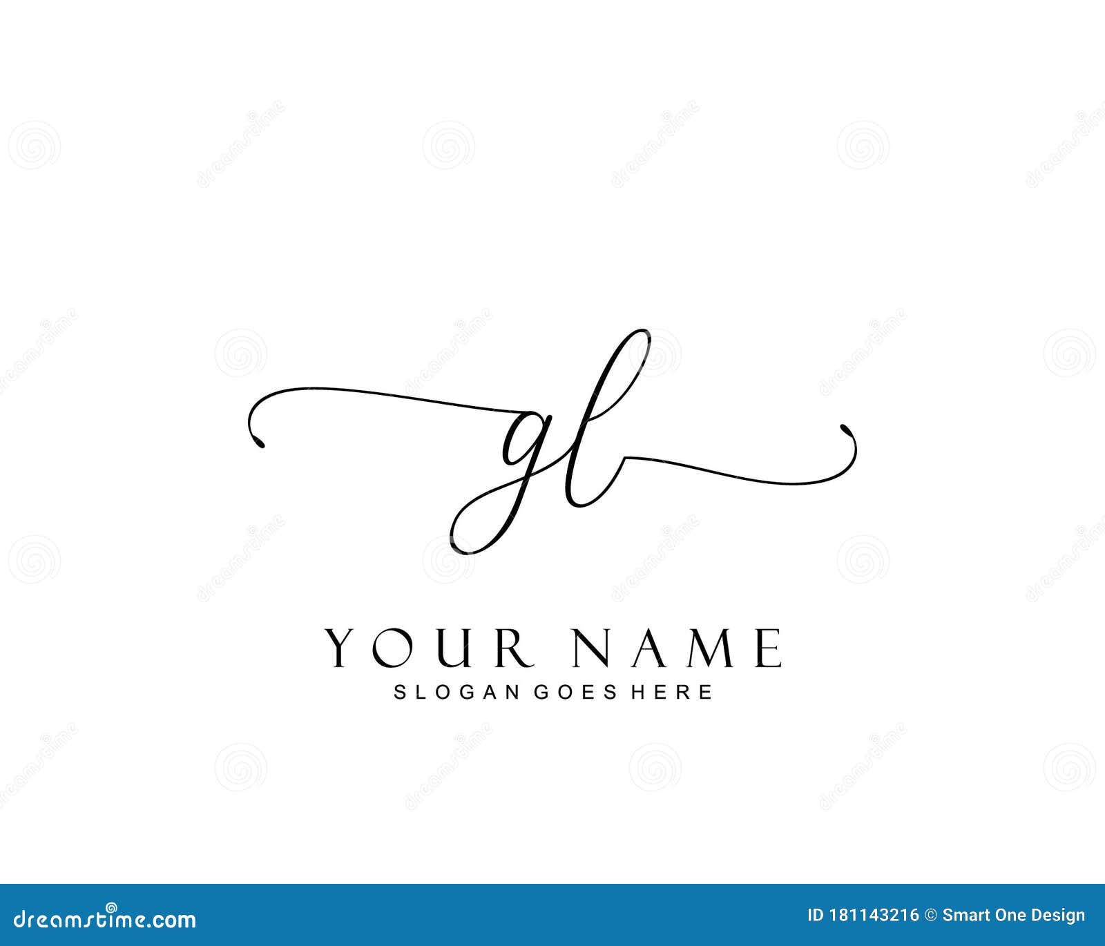 Initial GL Signature Logo Template Vector Stock Vector - Illustration ...