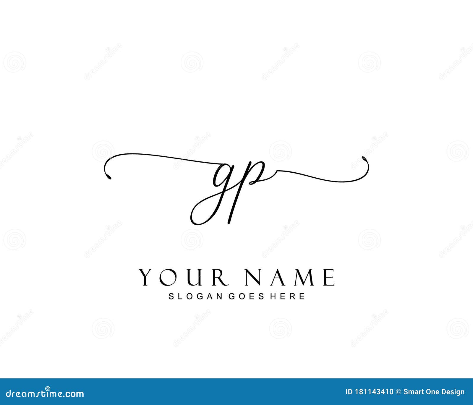 Initial GP Signature Logo Template Vector Stock Vector - Illustration ...