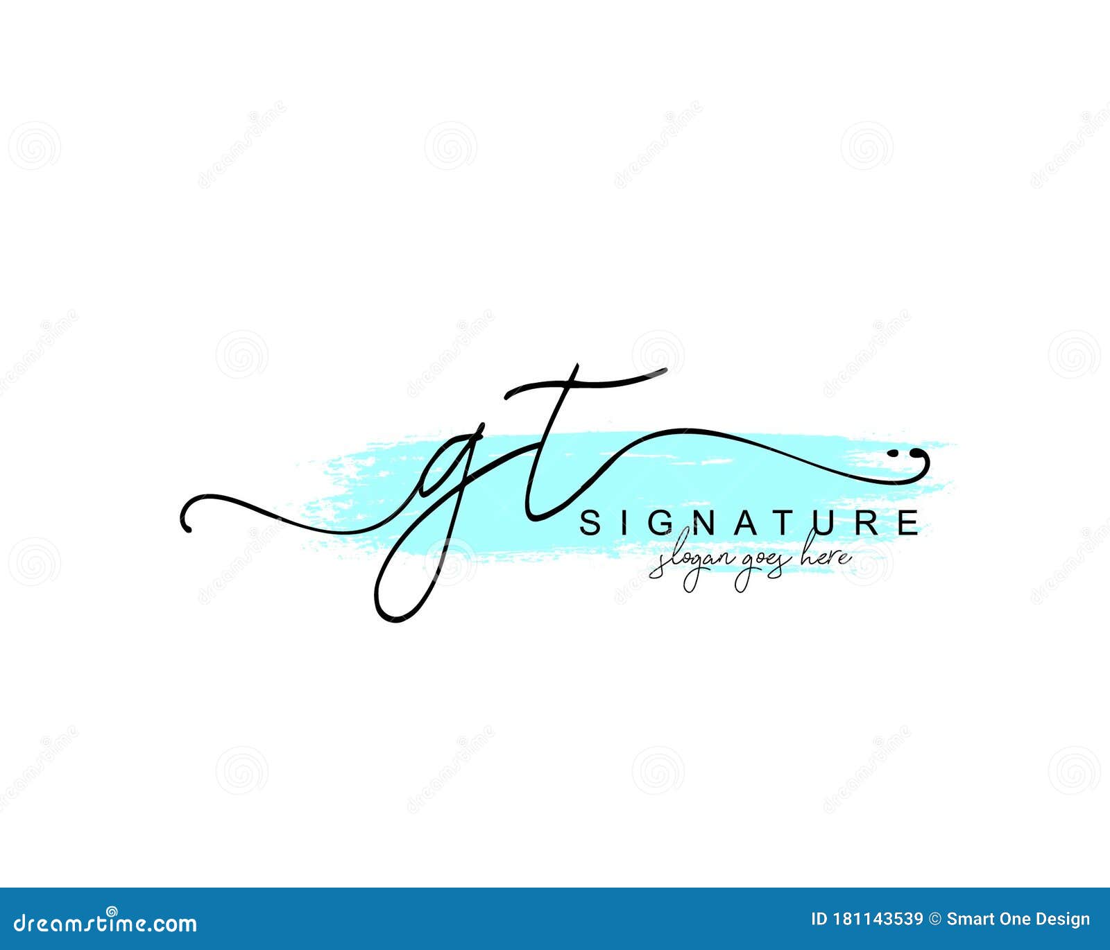 Initial GT Signature Logo Template Vector Stock Vector - Illustration ...
