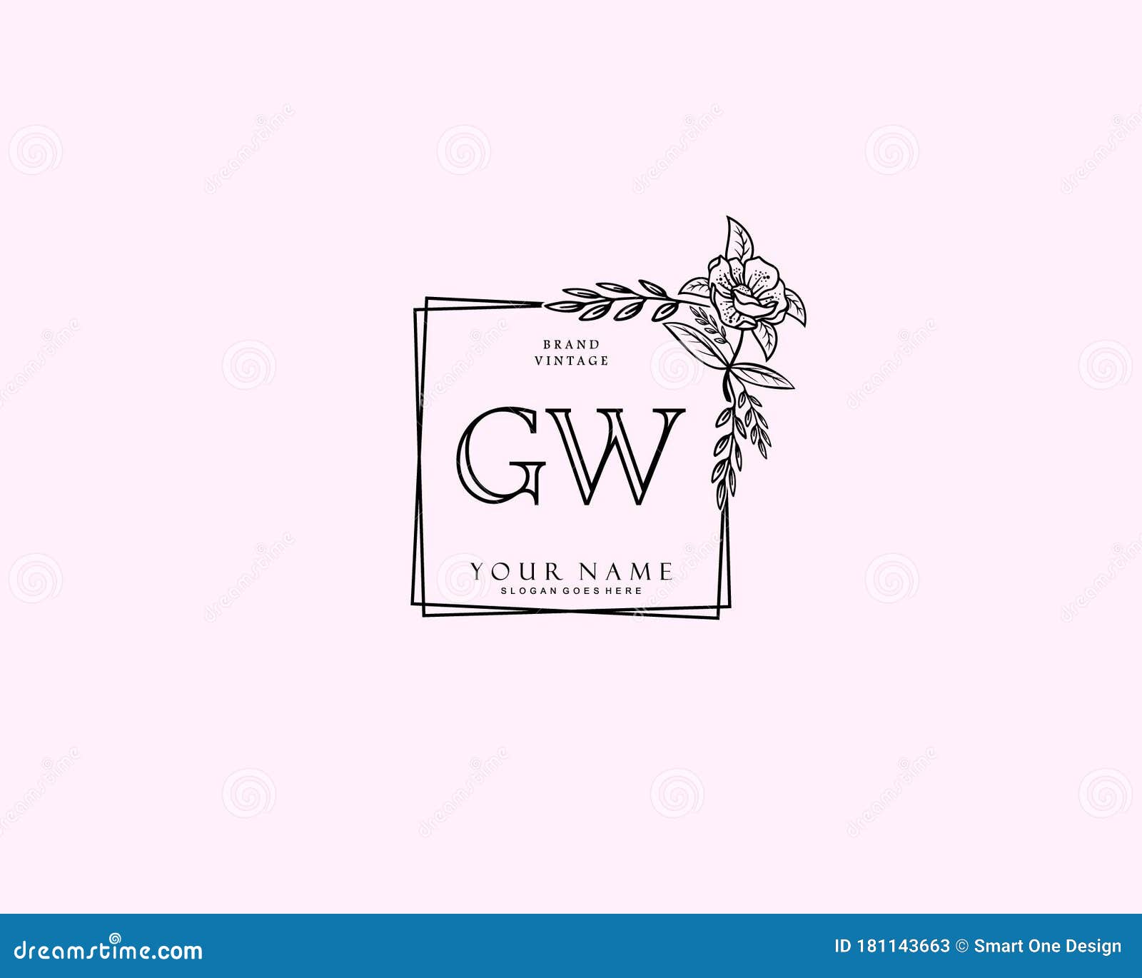 Initial GW Signature Logo Template Vector Stock Vector - Illustration ...