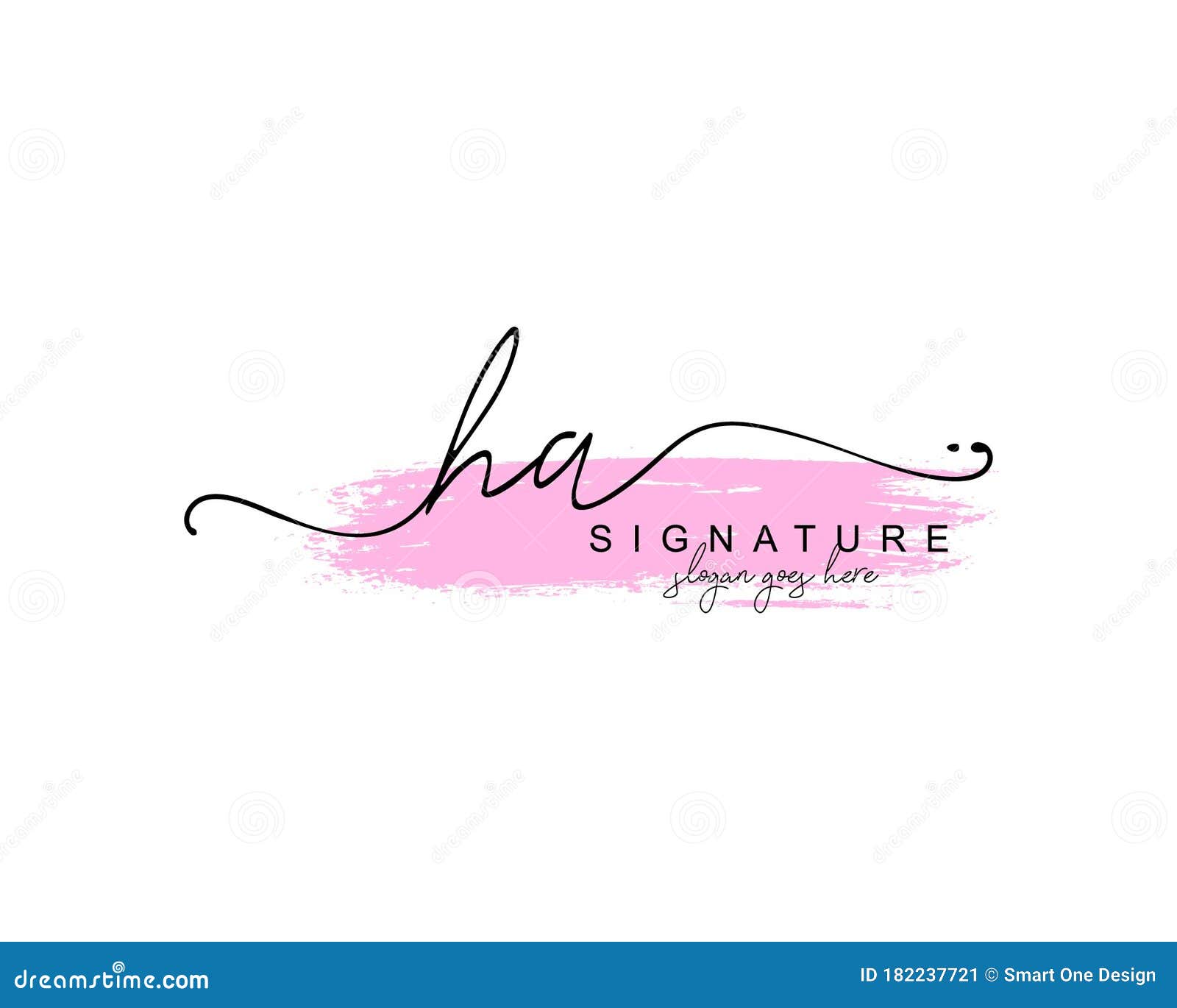 Initial HA Signature Logo Template Vector Stock Vector - Illustration ...