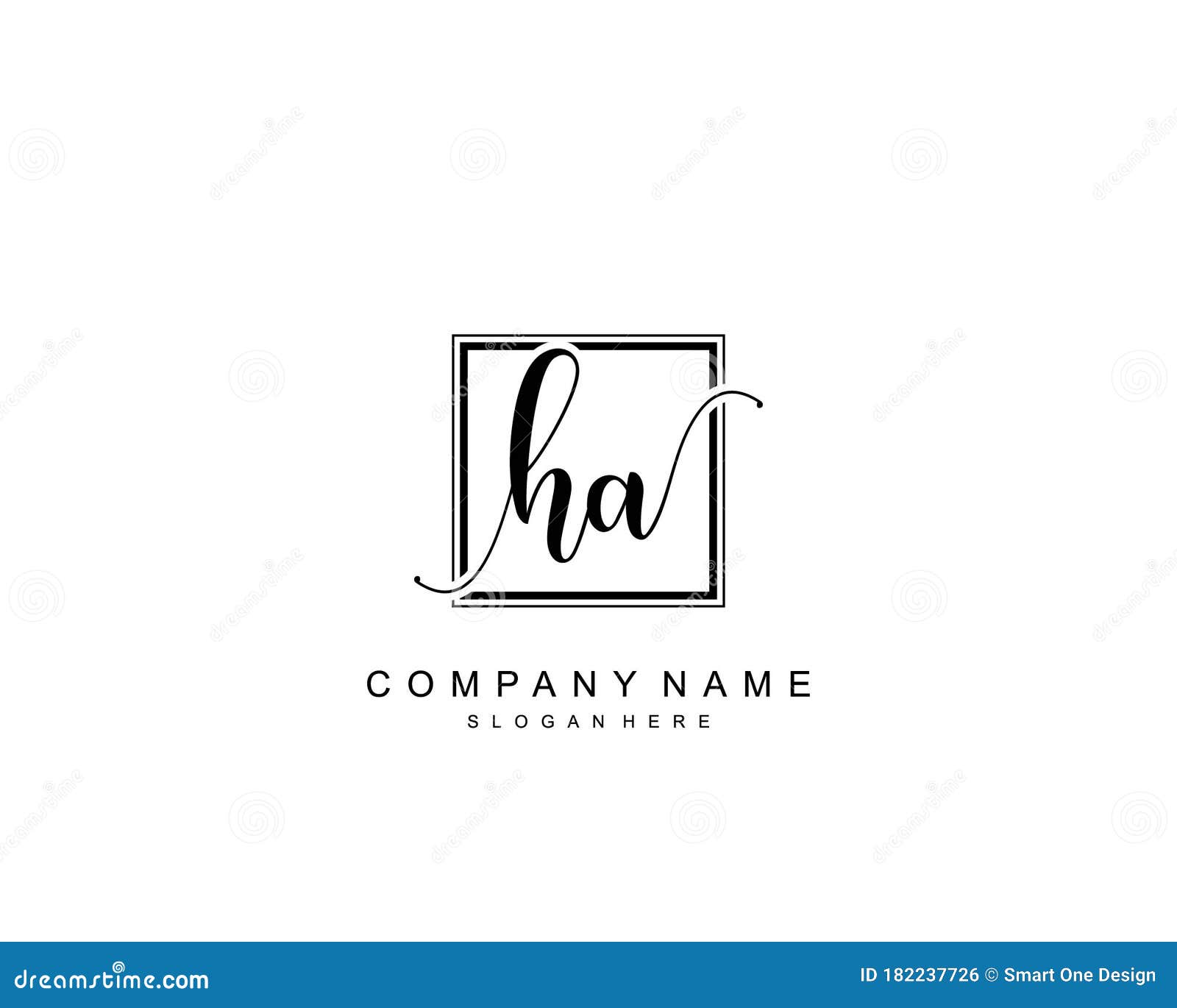 Initial HA Signature Logo Template Vector Stock Vector - Illustration ...