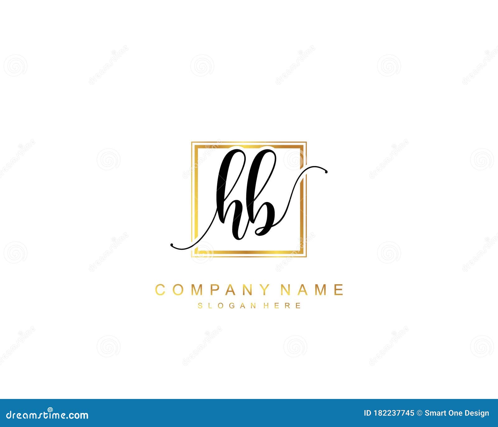 Initial HB Signature Logo Template Vector Stock Vector - Illustration ...