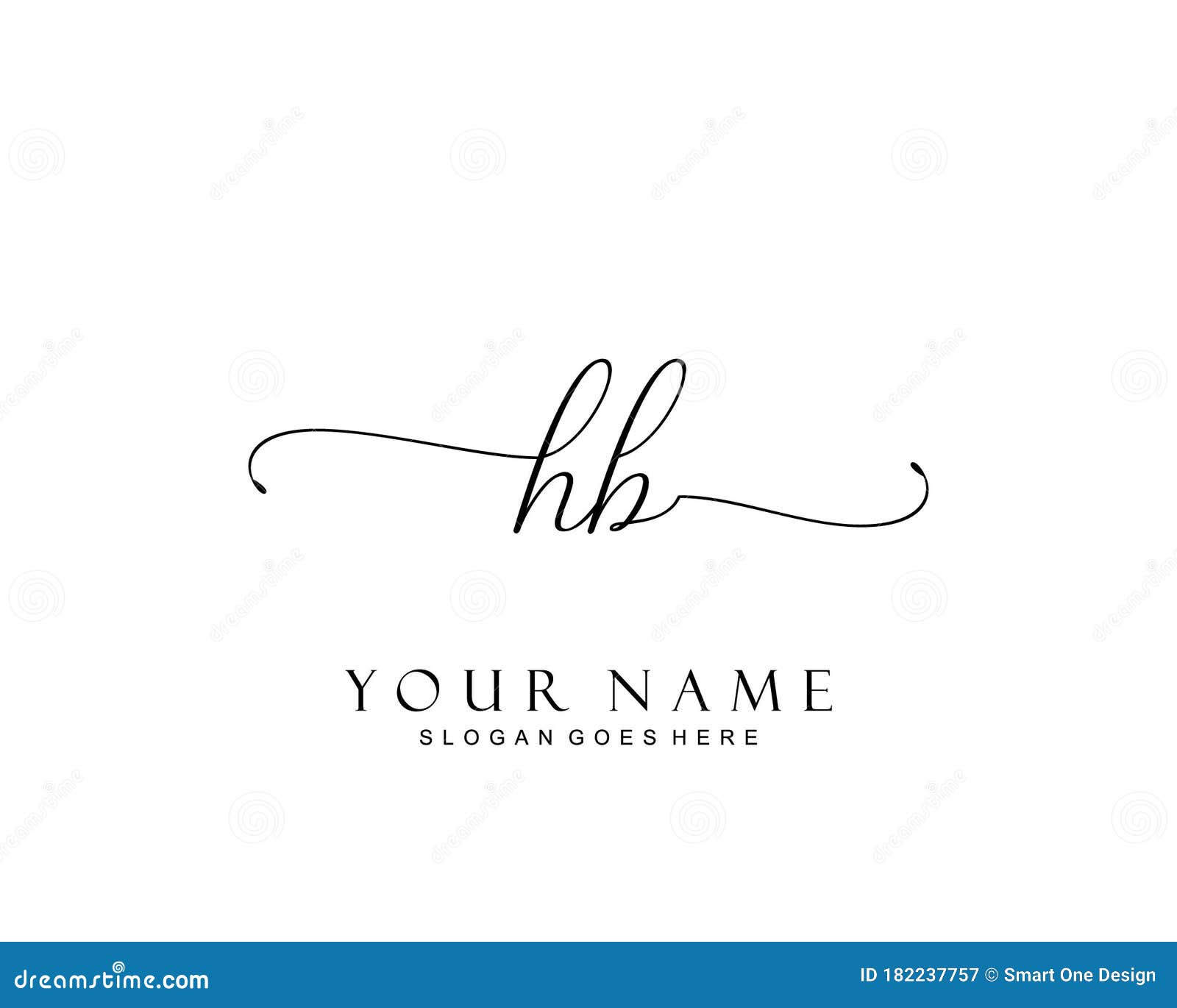 Initial HB Signature Logo Template Vector Stock Vector - Illustration ...