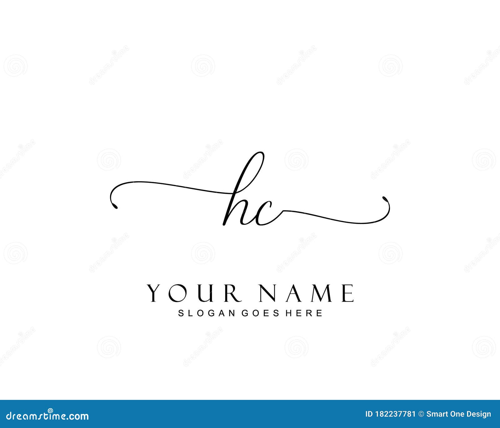 Initial HC Signature Logo Template Vector Stock Vector - Illustration ...