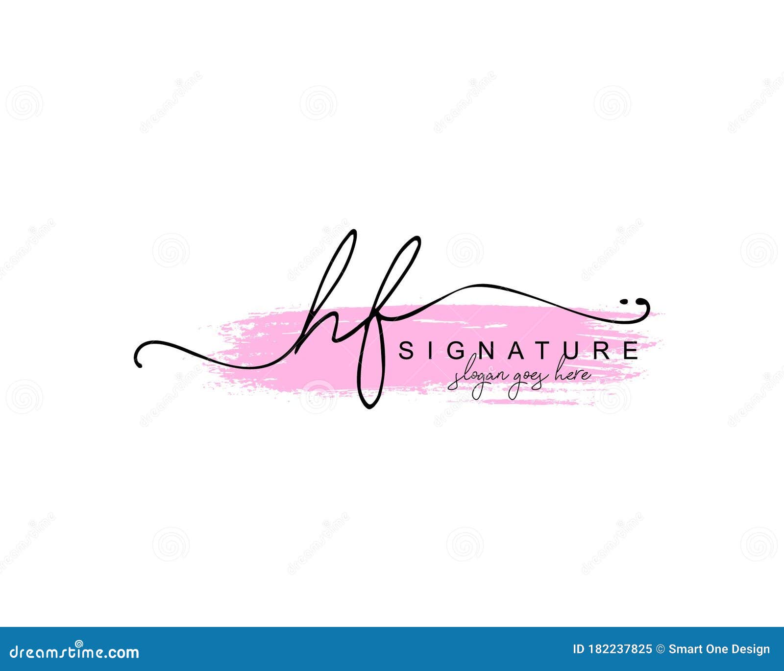 Initial HF Signature Logo Template Vector Stock Vector - Illustration ...