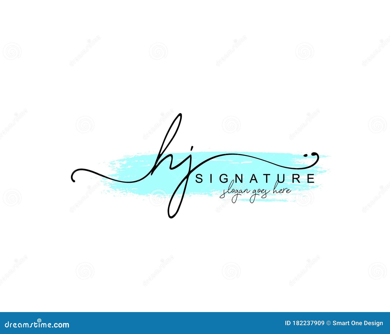 Initial HJ Signature Logo Template Vector Stock Vector - Illustration ...
