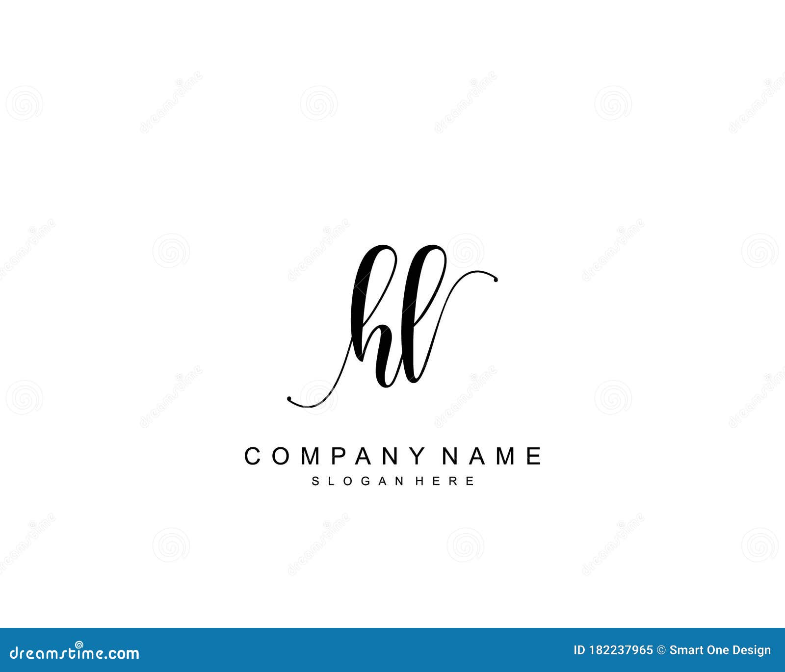 Initial HL Signature Logo Template Vector Stock Vector - Illustration ...