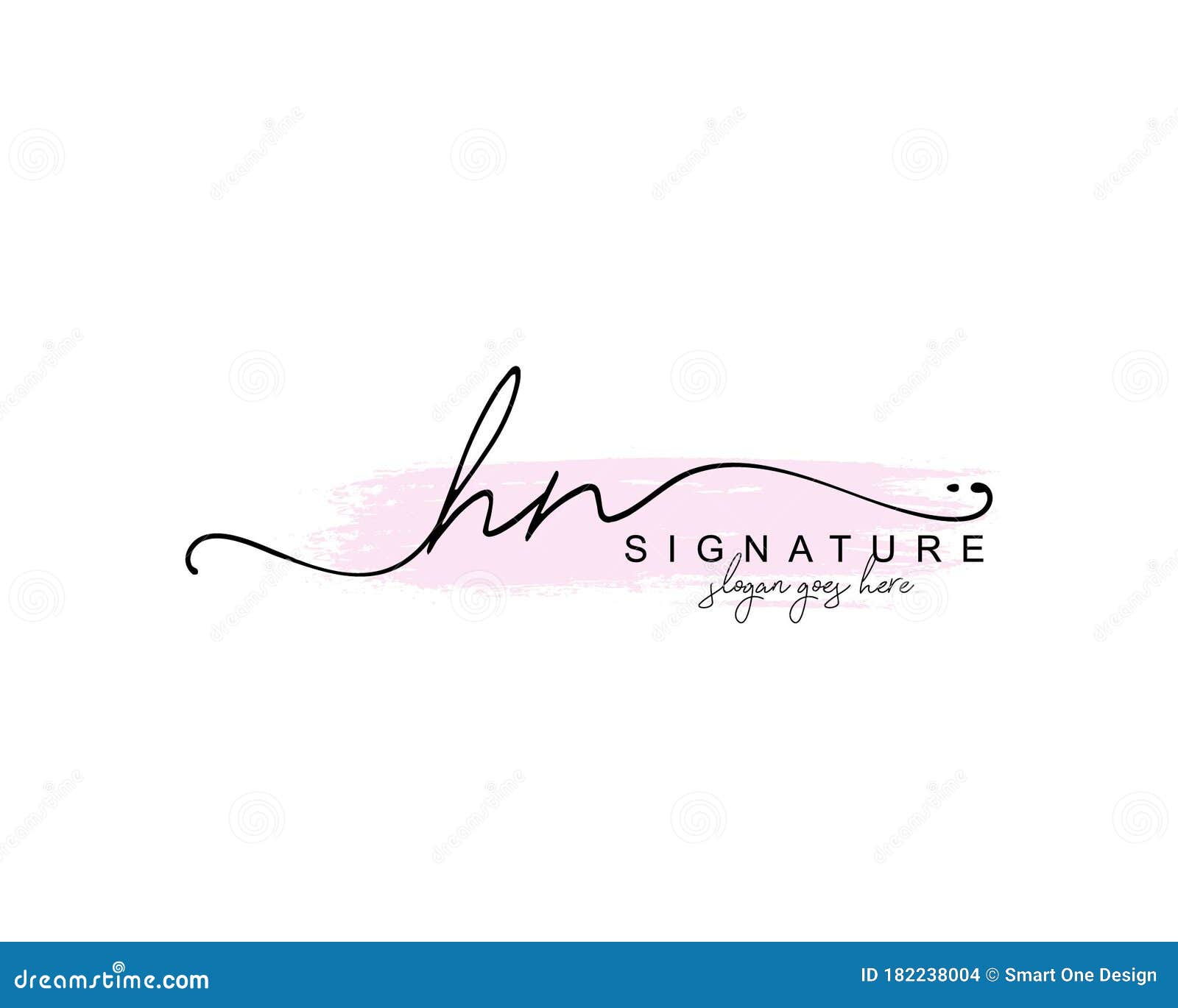 Initial HN Signature Logo Template Vector Stock Vector - Illustration ...