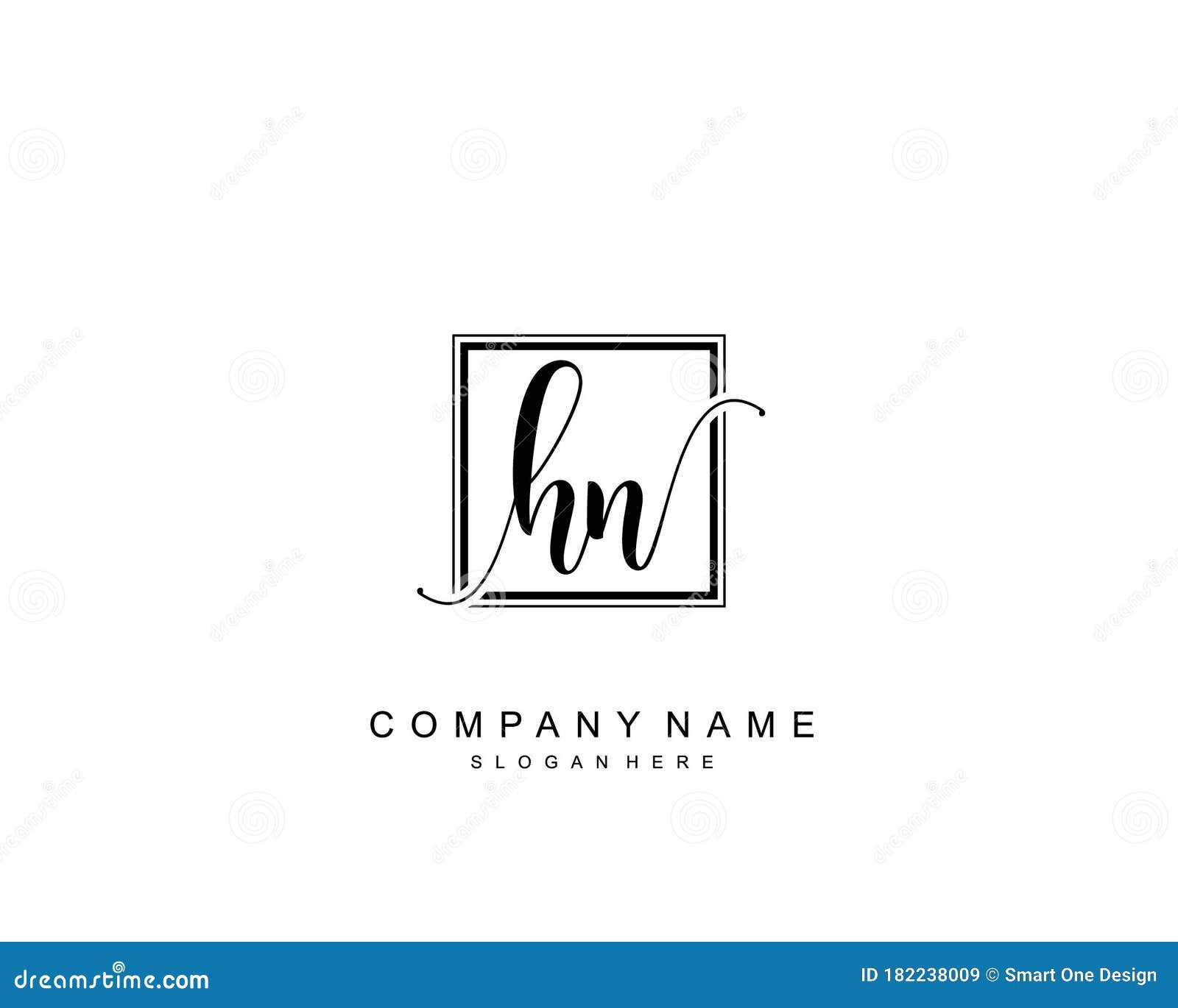 Initial HN Signature Logo Template Vector Stock Vector - Illustration ...