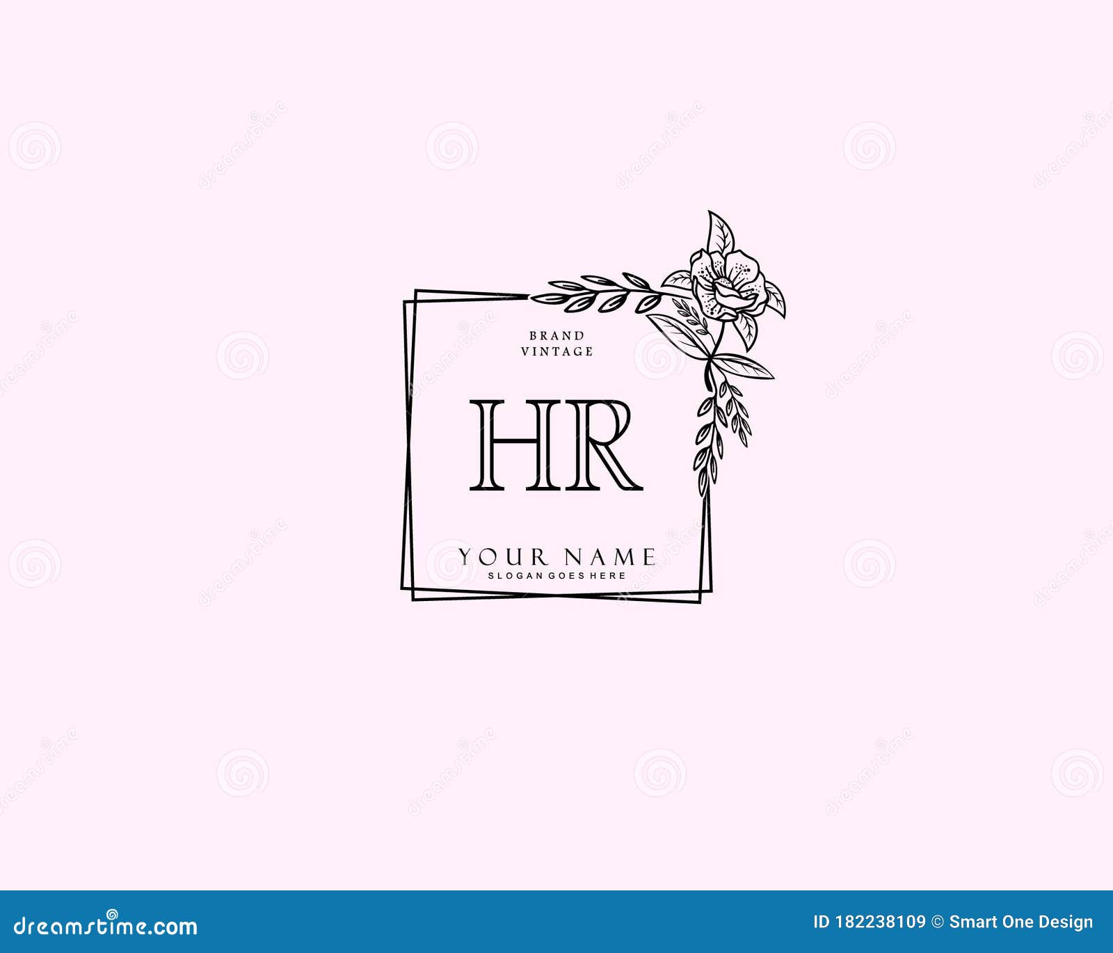 Initial HR Signature Logo Template Vector Stock Vector - Illustration ...