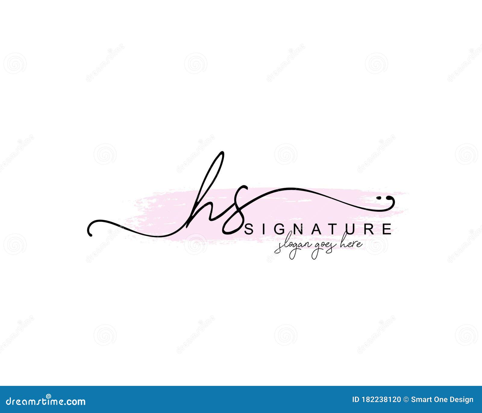 Initial HS Signature Logo Template Vector Stock Vector - Illustration ...
