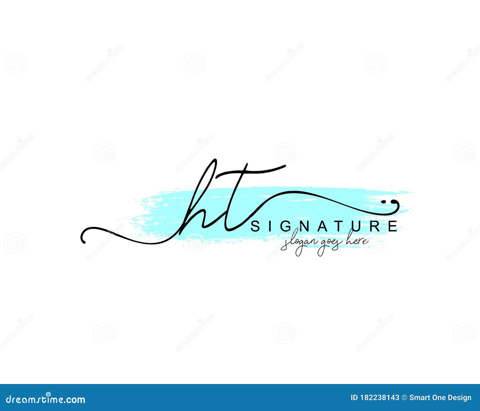 Initial HT Signature Logo Template Vector Stock Vector - Illustration ...