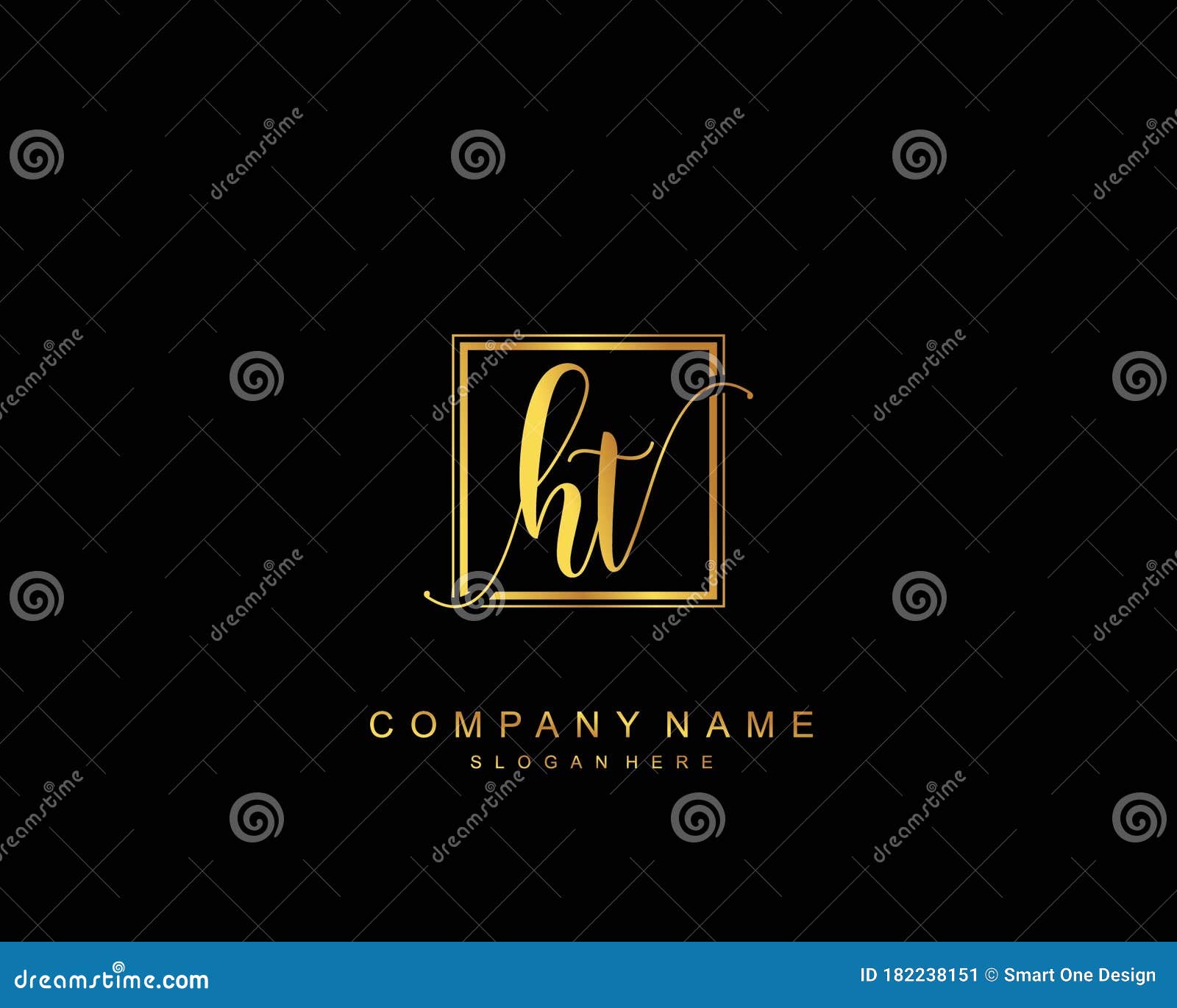 Initial HT Signature Logo Template Vector Stock Vector - Illustration ...