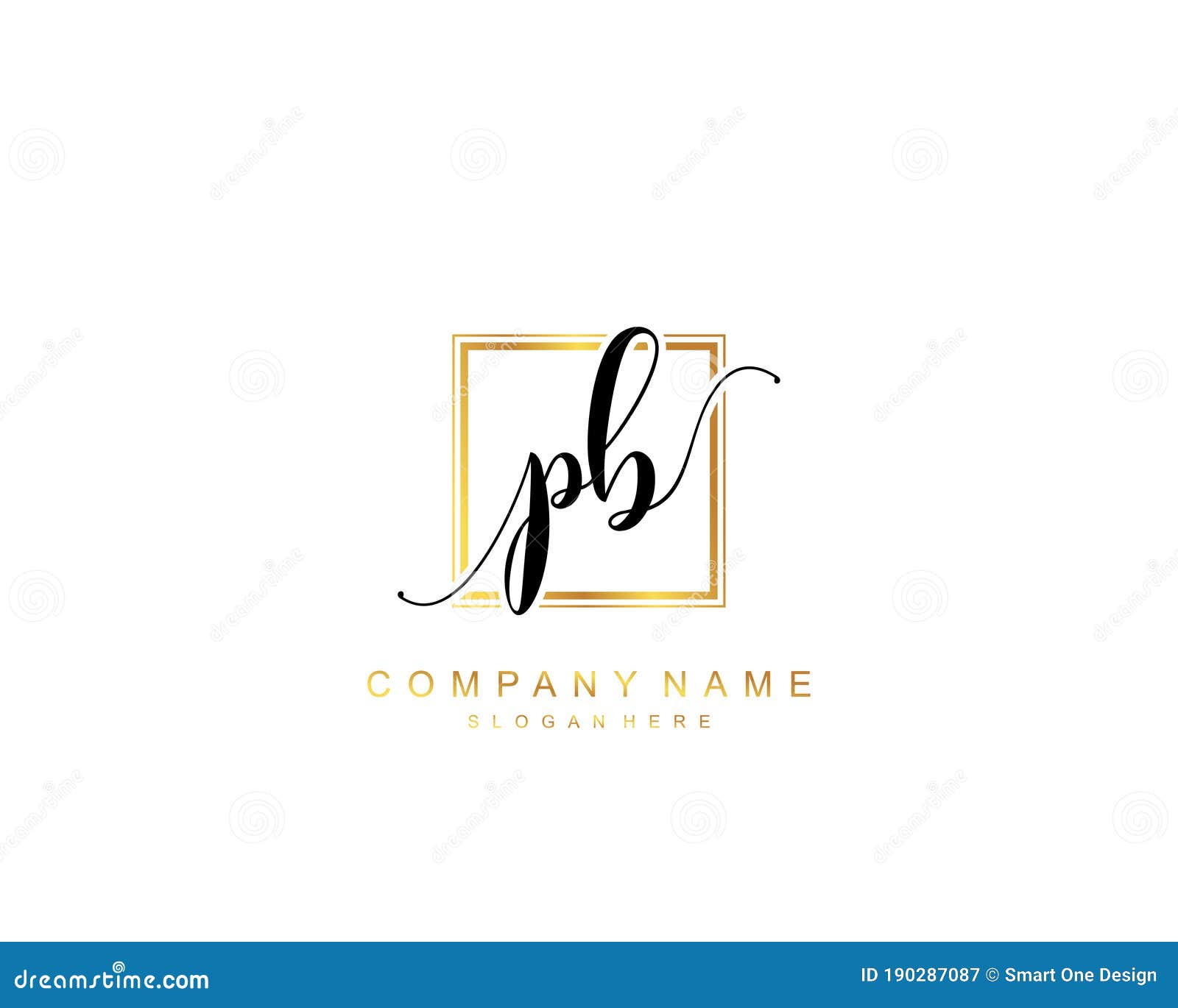 PB Signature Logo Template Vector Stock Vector - Illustration of couple ...