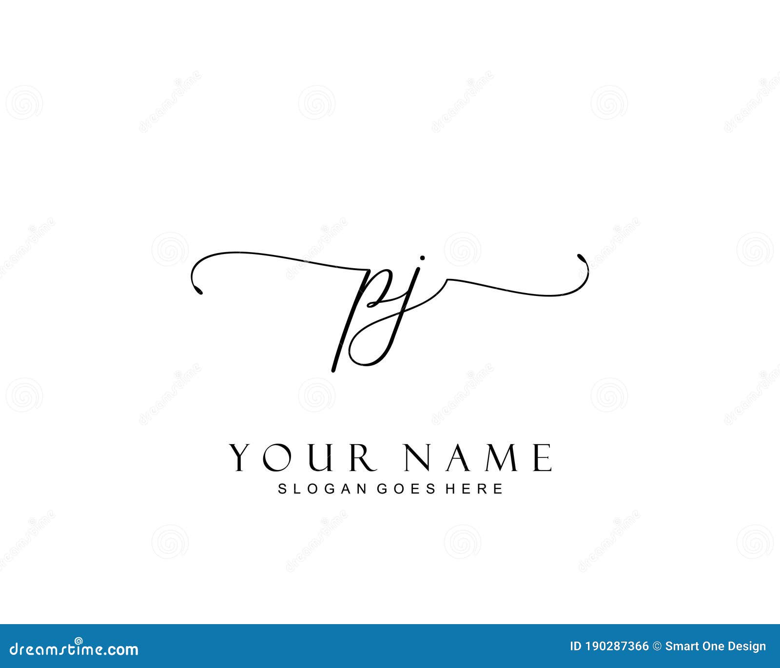 PJ Signature Logo Template Vector Stock Vector - Illustration of ...