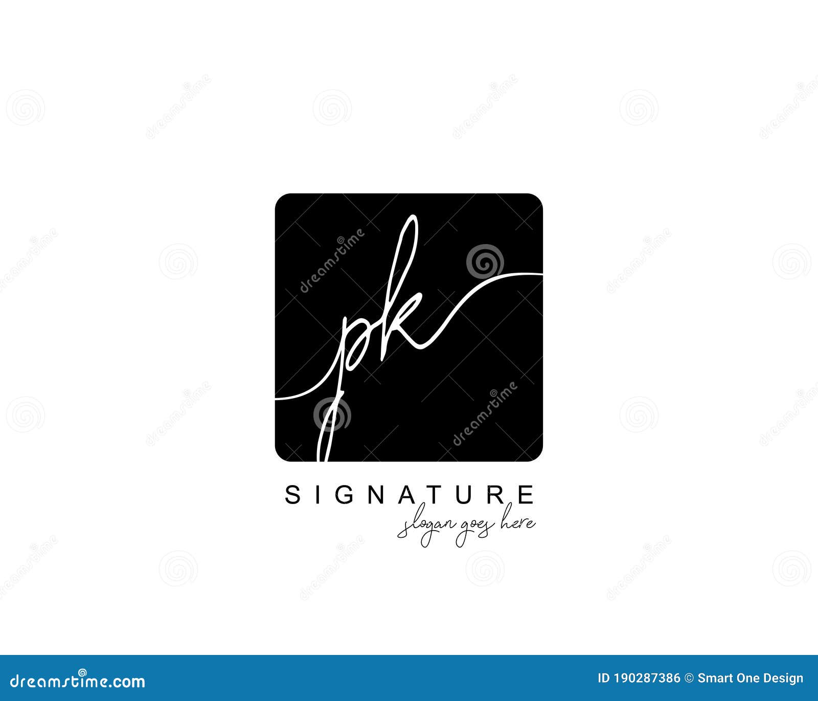PK Signature Logo Template Vector Stock Vector - Illustration of ...