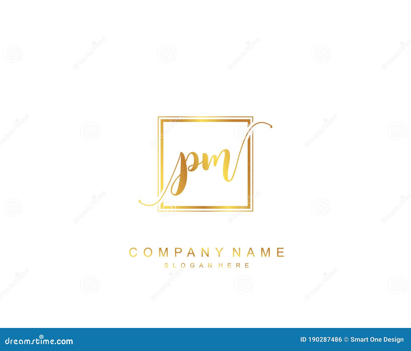 PM Signature Logo Template Vector Stock Vector - Illustration of ...