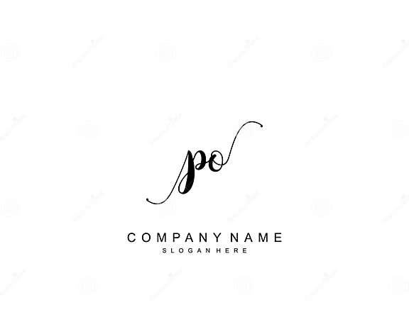 PO Signature Logo Template Vector Stock Vector - Illustration of ...