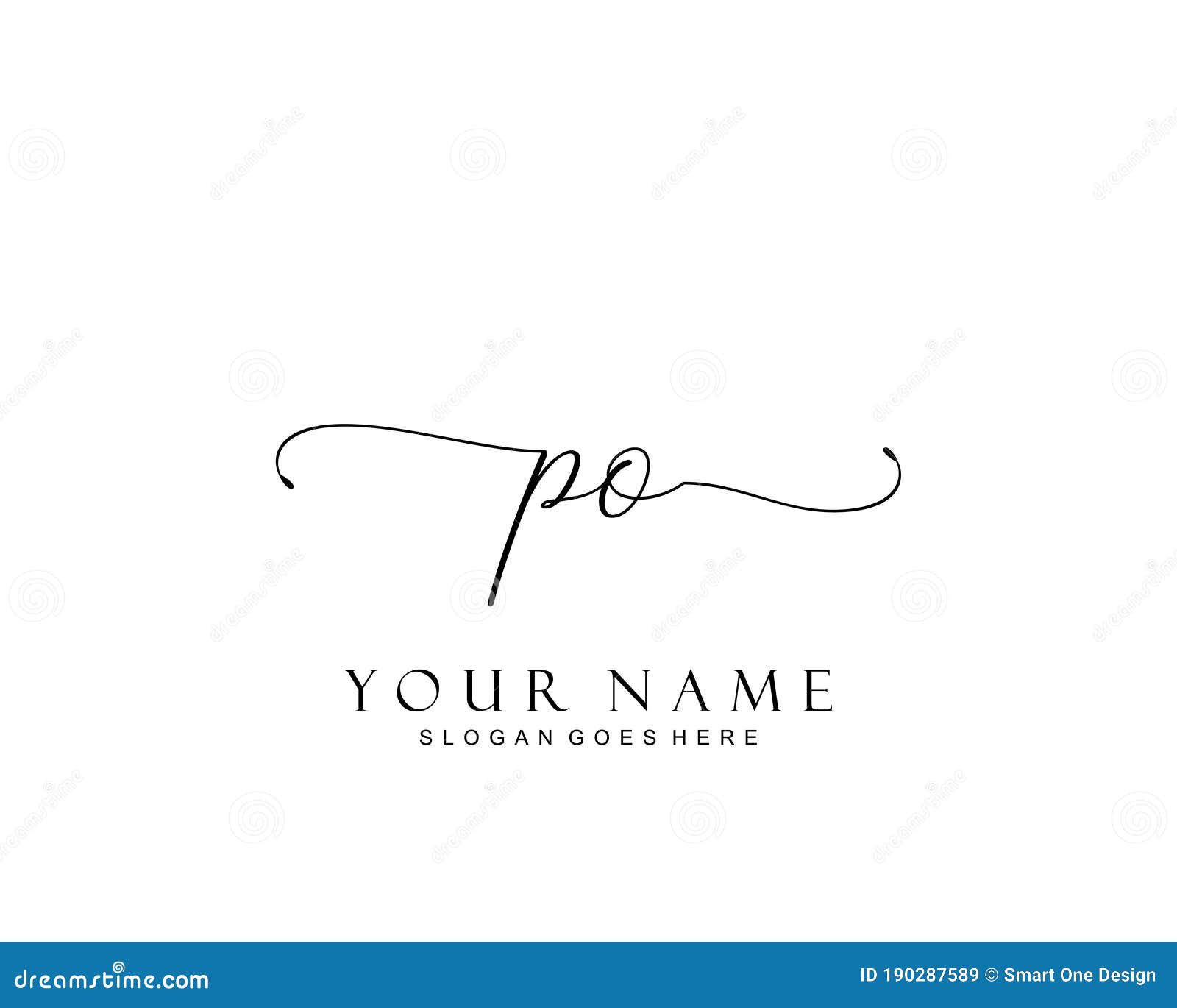 PO Signature Logo Template Vector Stock Vector - Illustration of ...