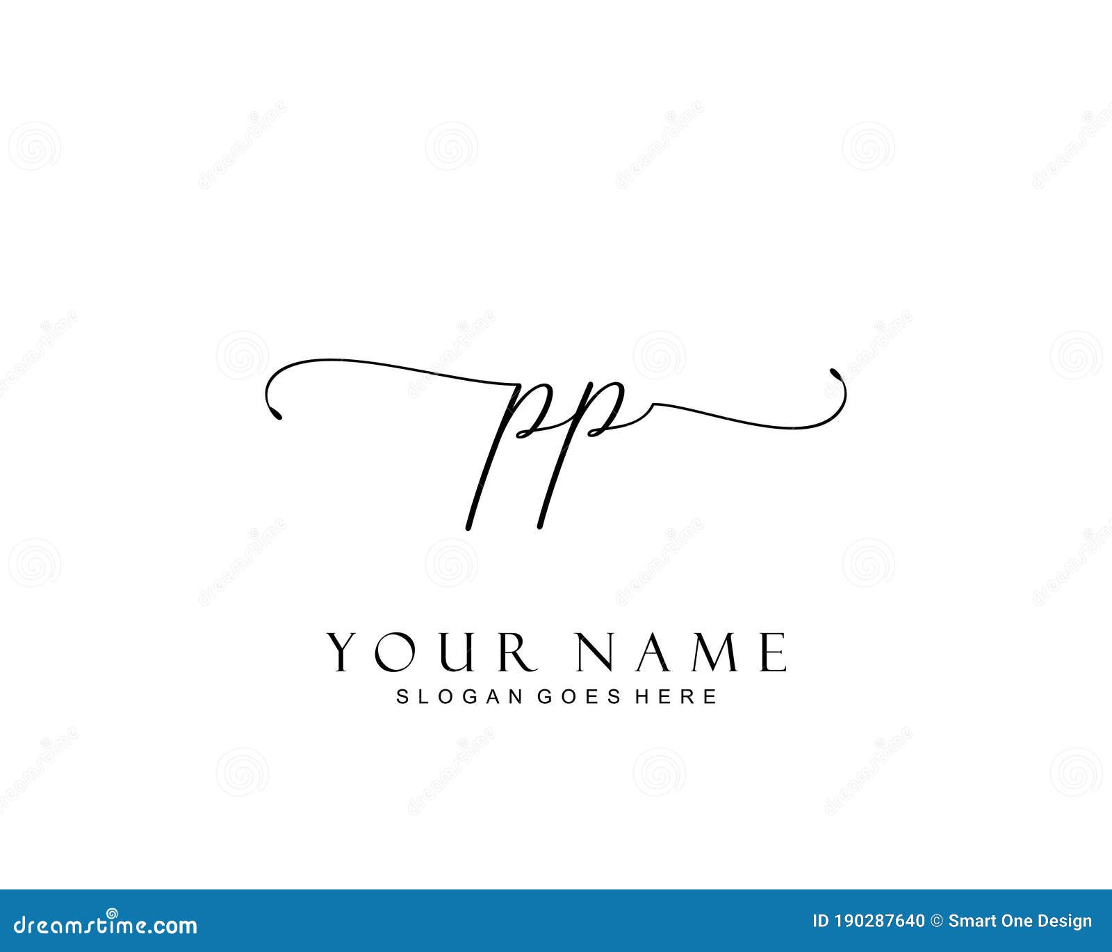 PP Signature Logo Template Vector Stock Vector - Illustration of ...
