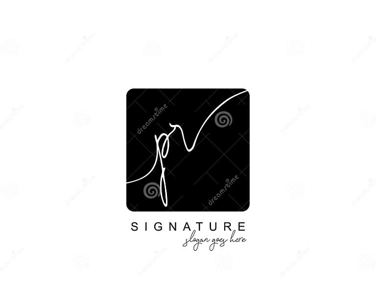 PR Signature Logo Template Vector Stock Vector - Illustration of ...