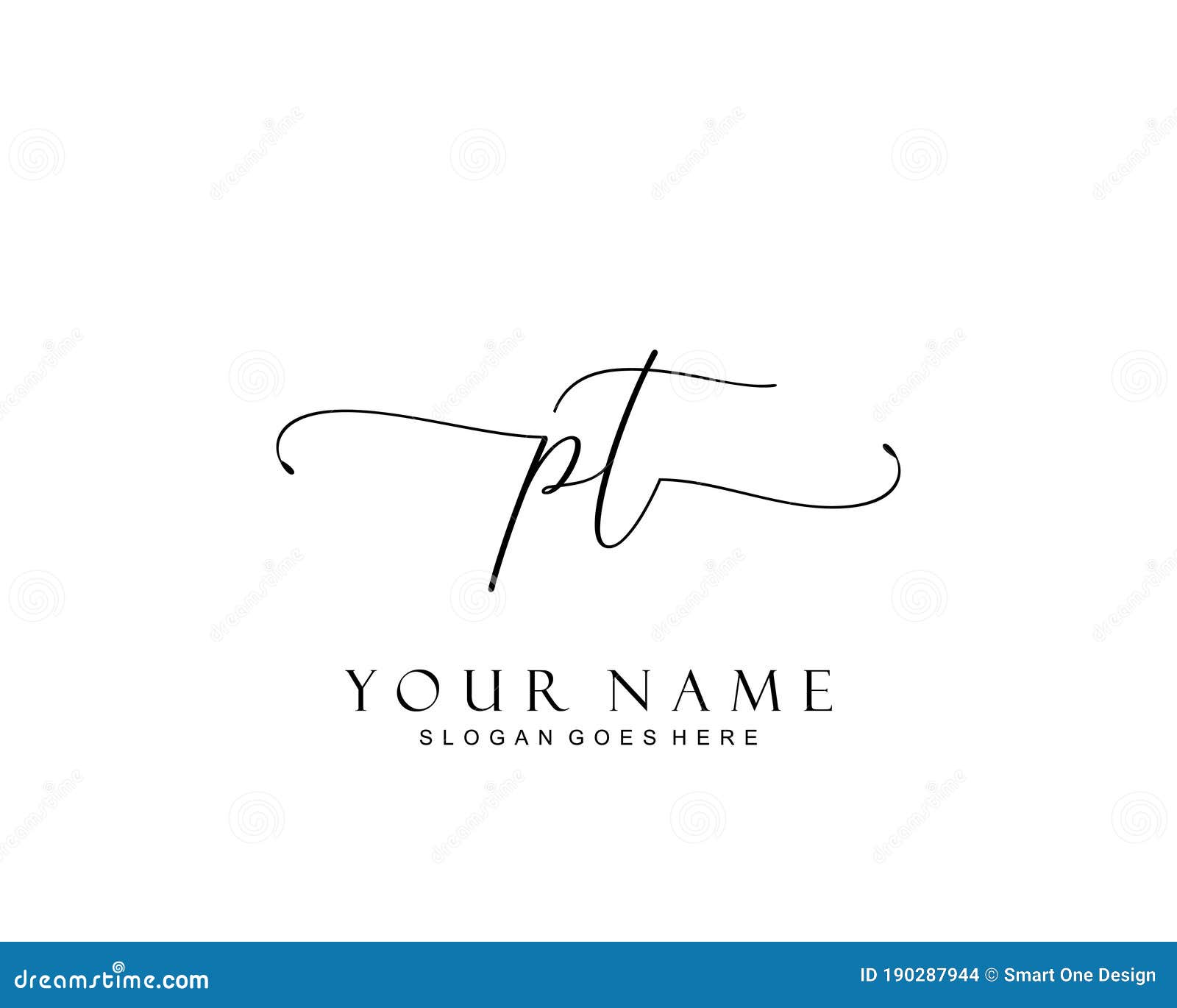 PT Signature Logo Template Vector Stock Vector - Illustration of ...