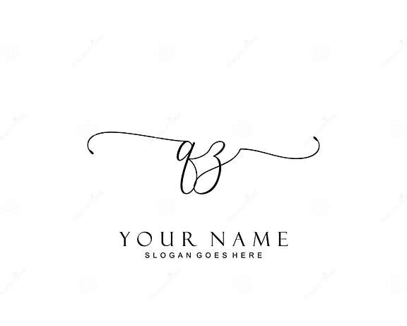 QZ Signature Logo Template Vector Stock Vector - Illustration of letter ...