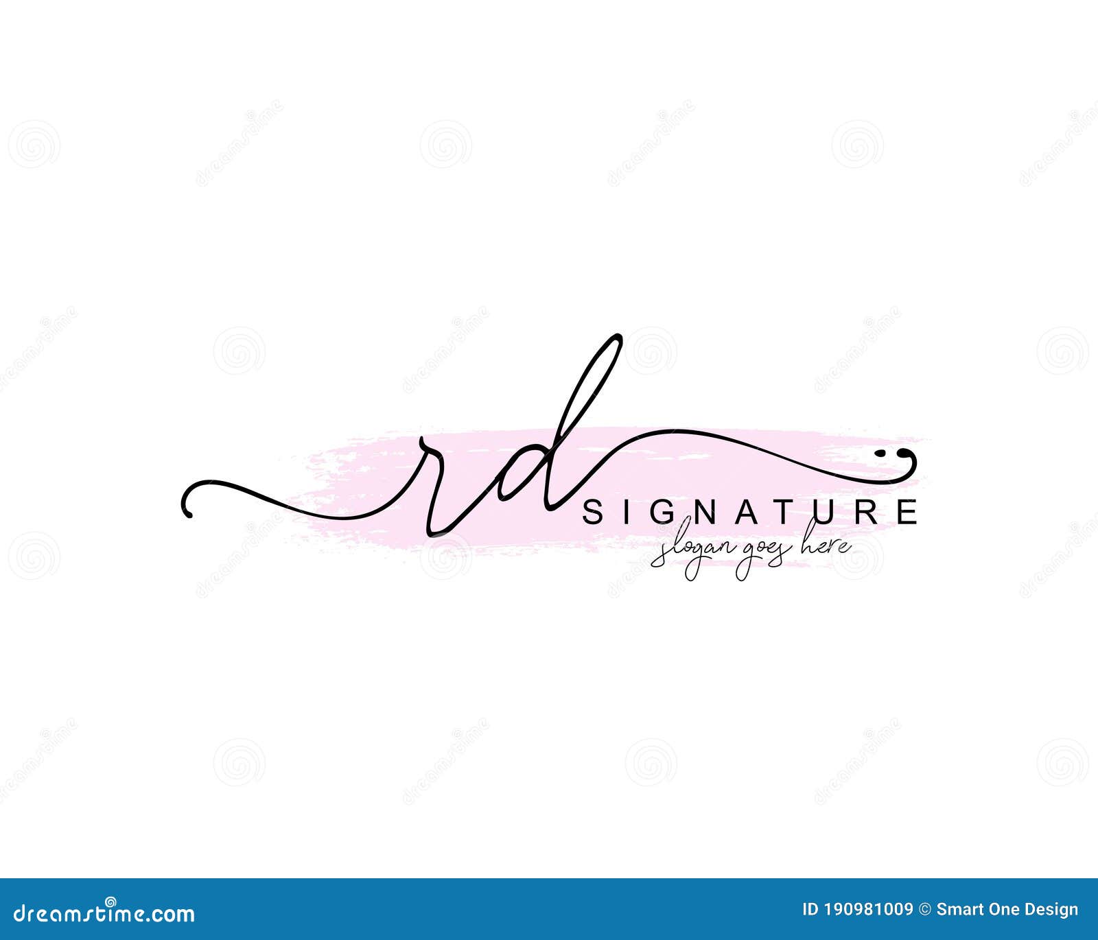 RD Signature Logo Template Vector Stock Vector - Illustration of floral ...