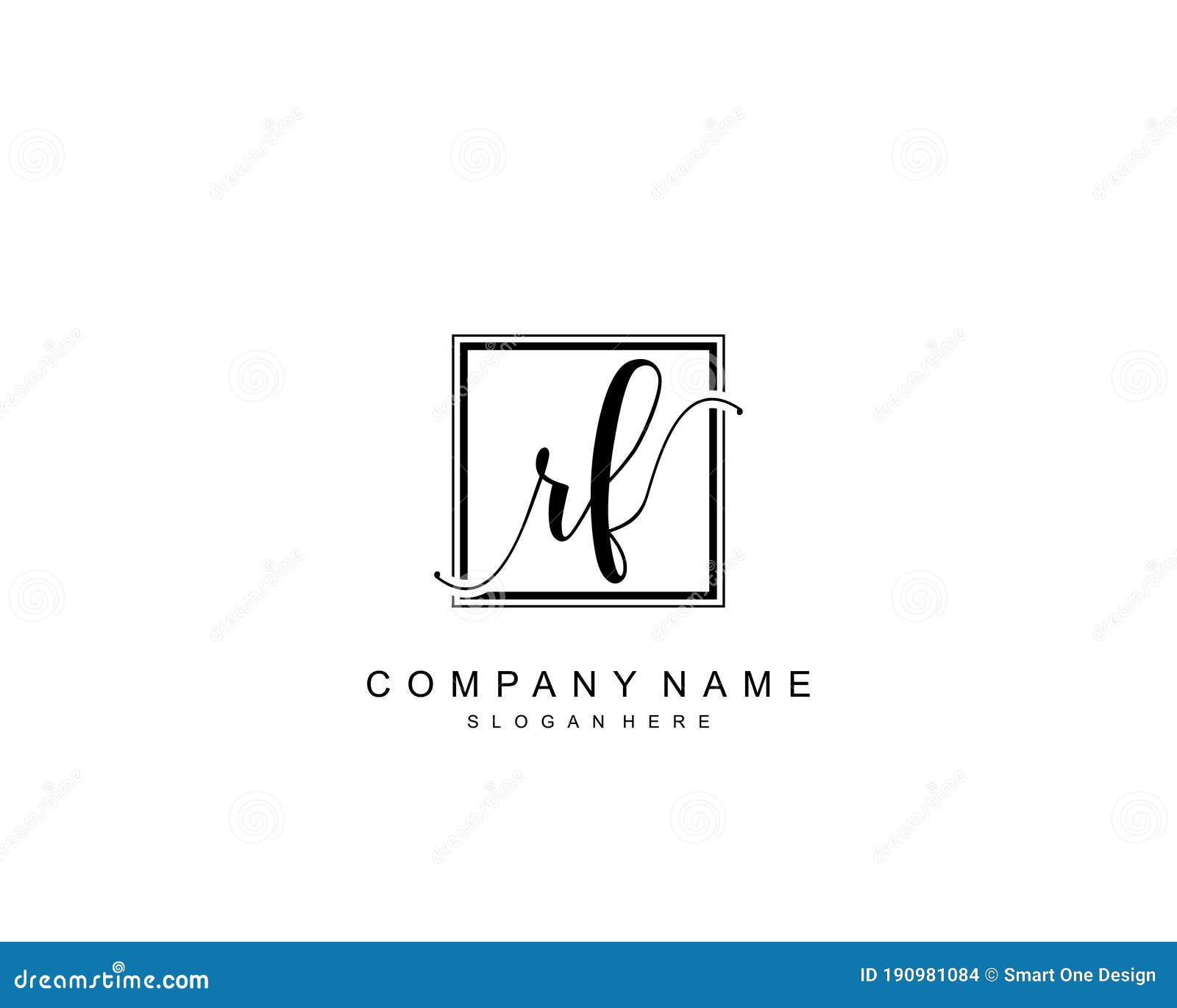RF Signature Logo Template Vector Stock Vector - Illustration of ...