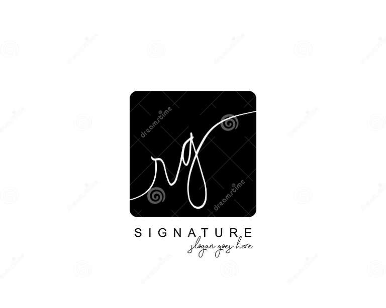 RG Signature Logo Template Vector Stock Vector - Illustration of ...
