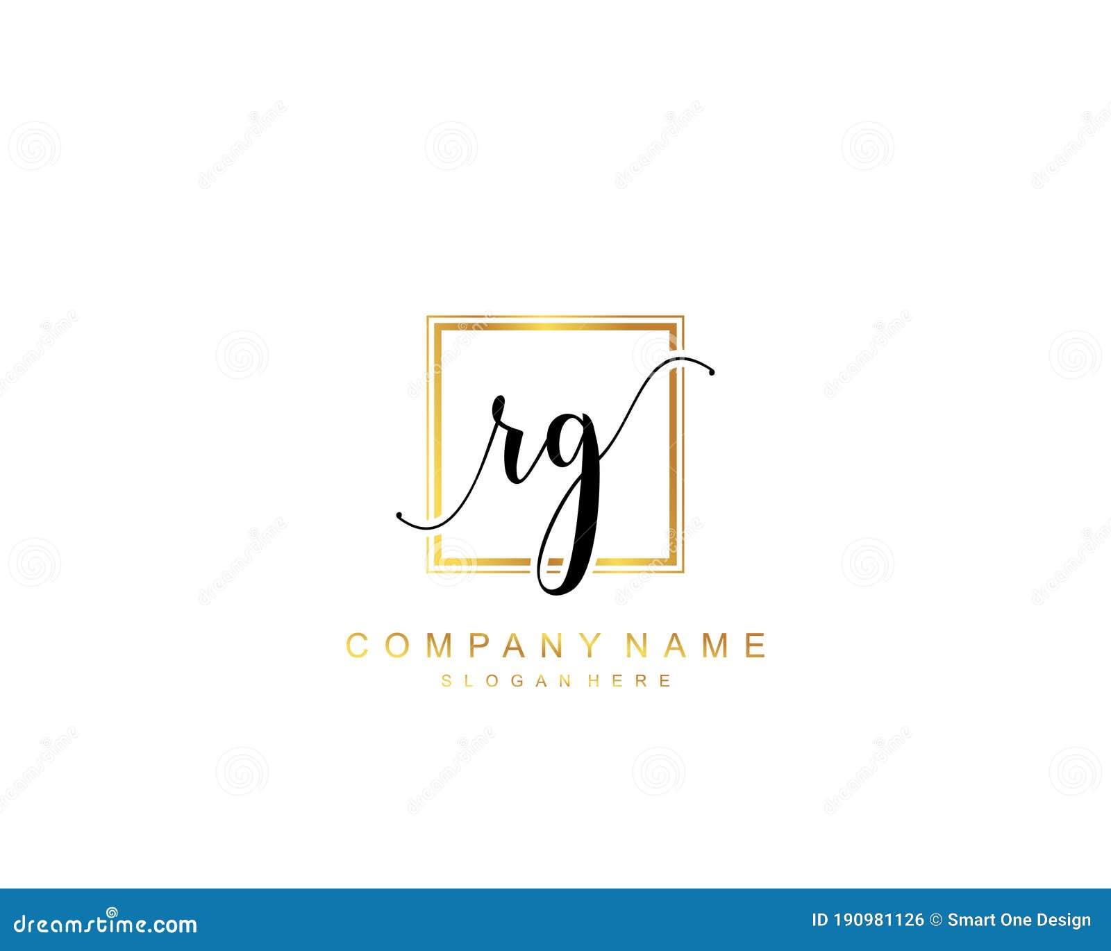 RG Signature Logo Template Vector Stock Vector - Illustration of circle ...
