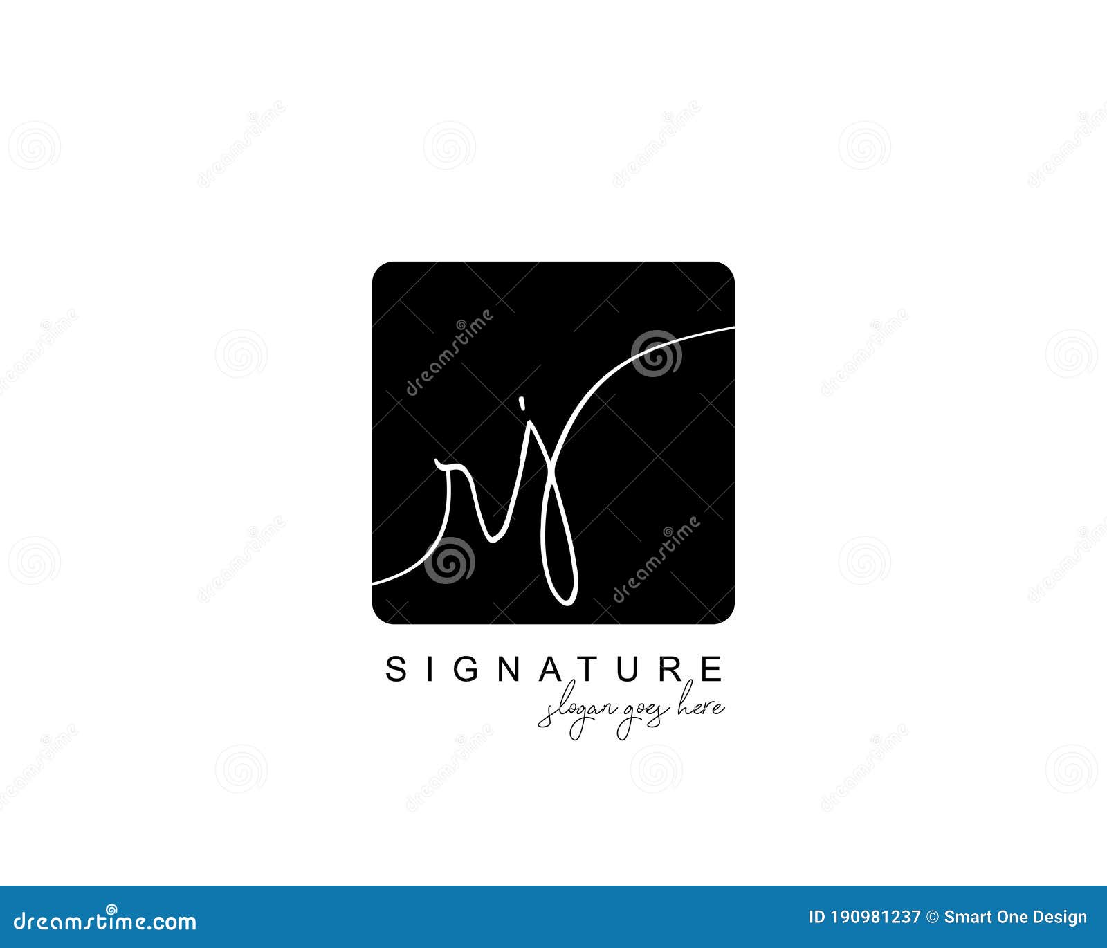RJ Signature Logo Template Vector Stock Vector - Illustration of ...