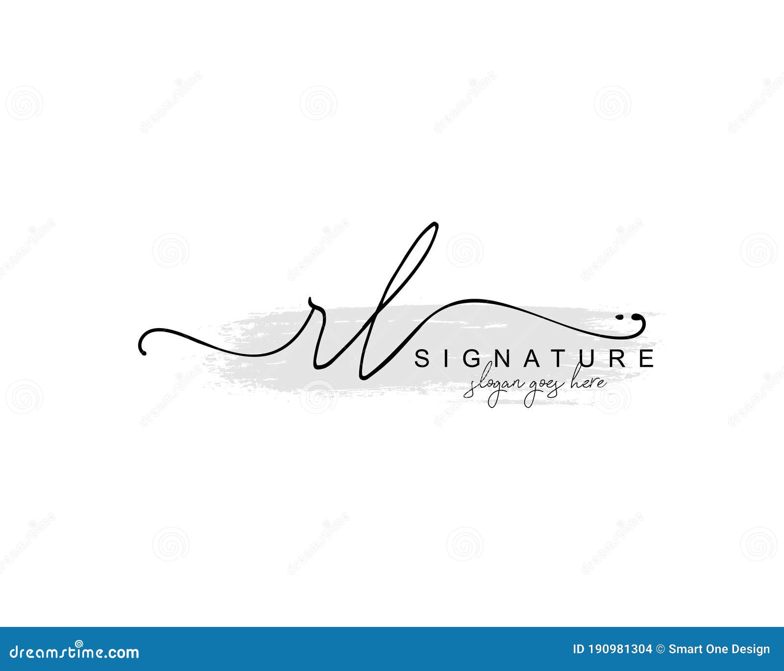RL Signature Logo Template Vector Stock Vector - Illustration of ...