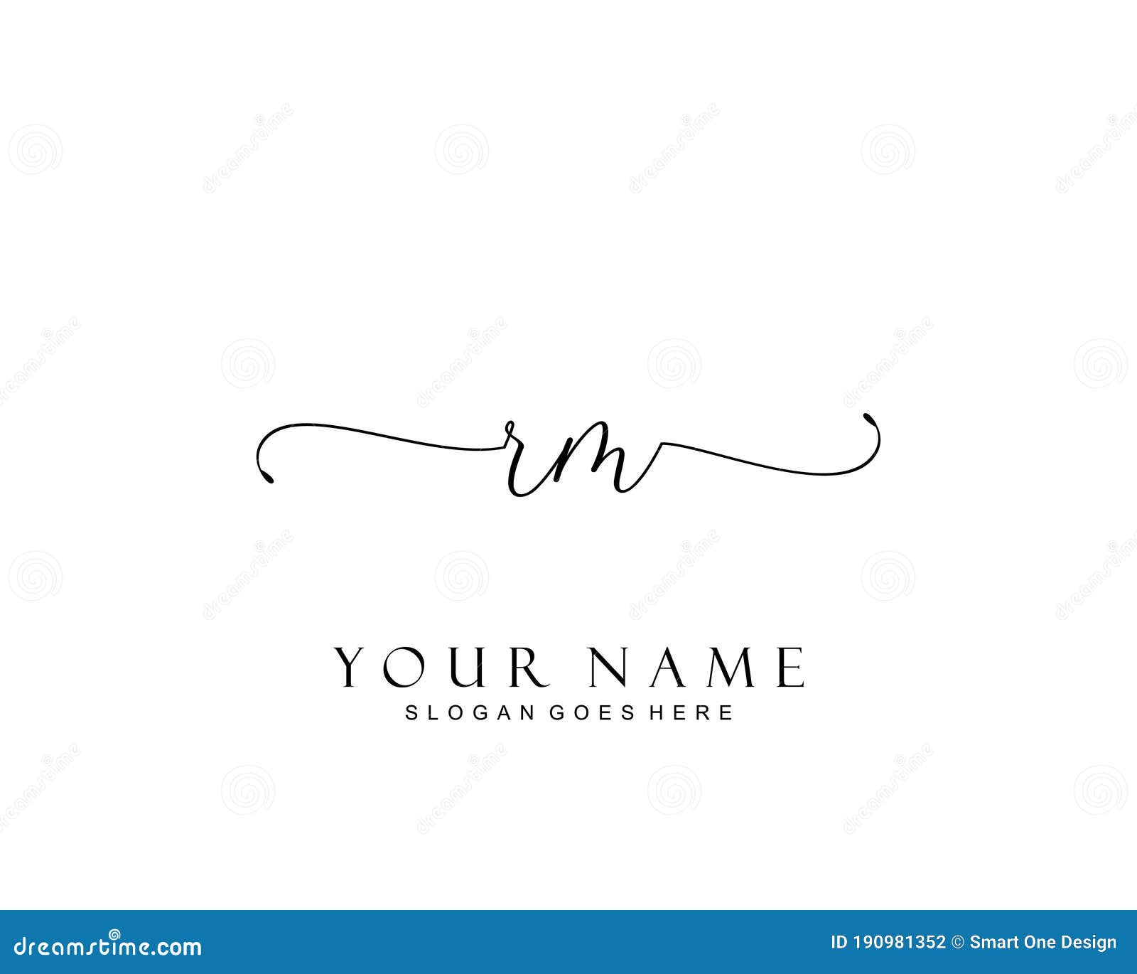 RM Signature Logo Template Vector Stock Vector - Illustration of flower ...