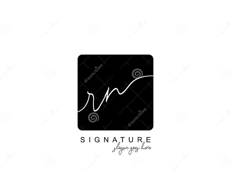 RN Signature Logo Template Vector Stock Vector - Illustration of gold ...