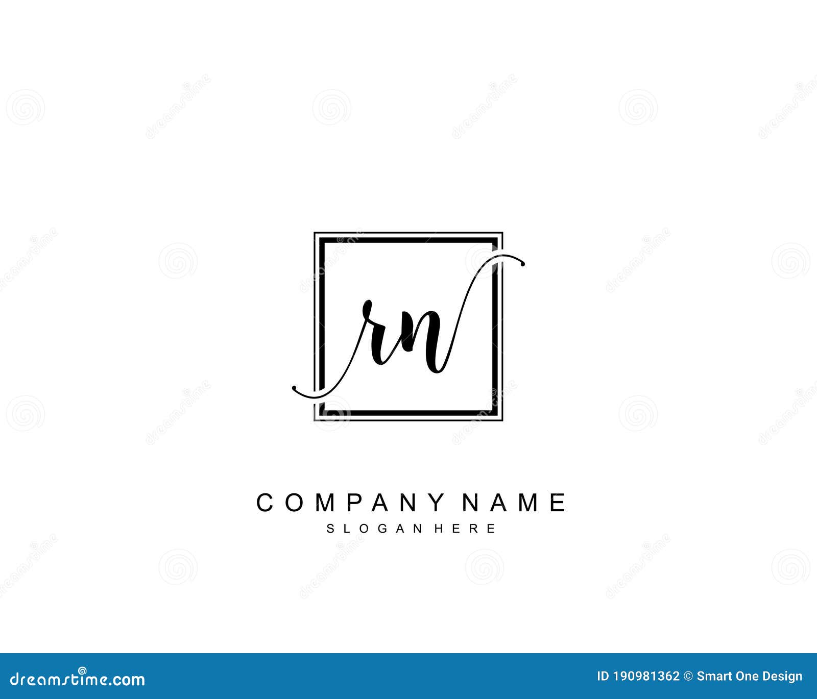 RN Signature Logo Template Vector Stock Vector - Illustration of circle ...