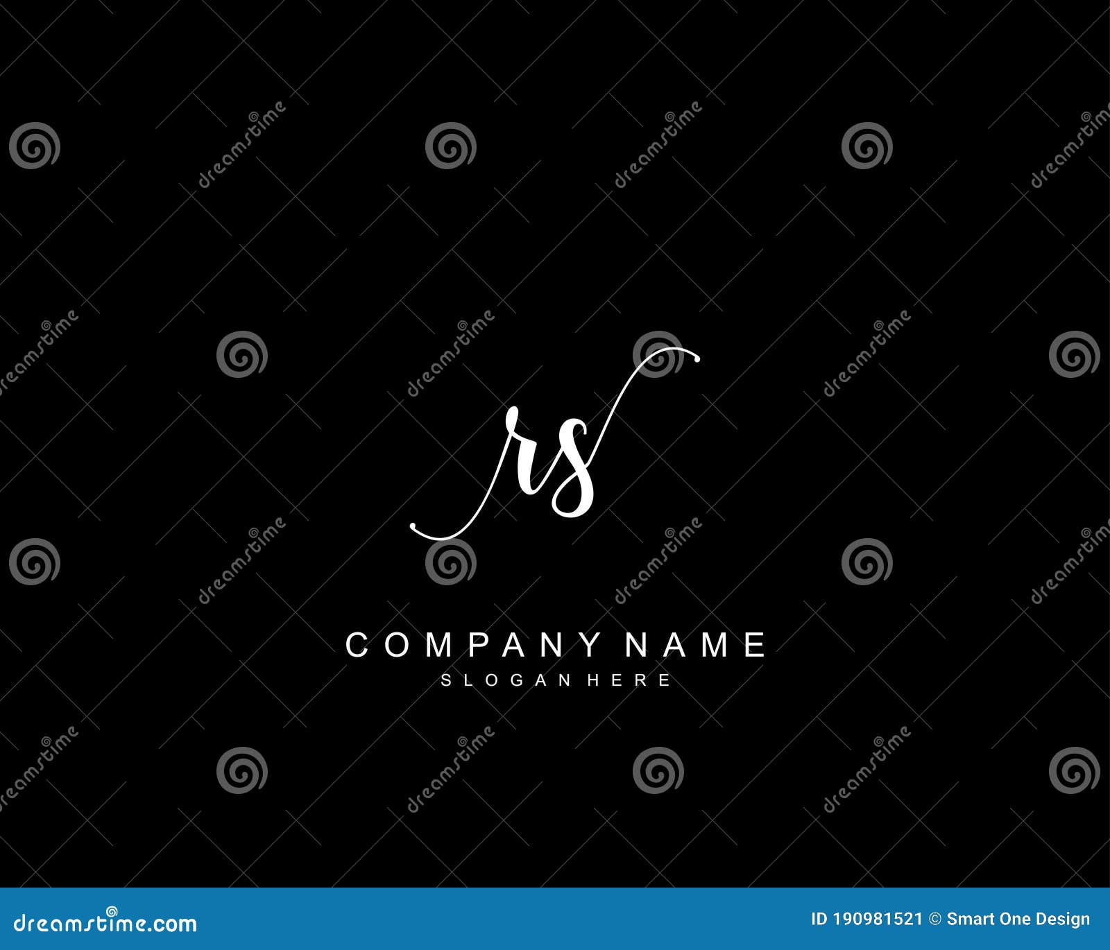 RS Signature Logo Template Vector Stock Vector - Illustration of ...