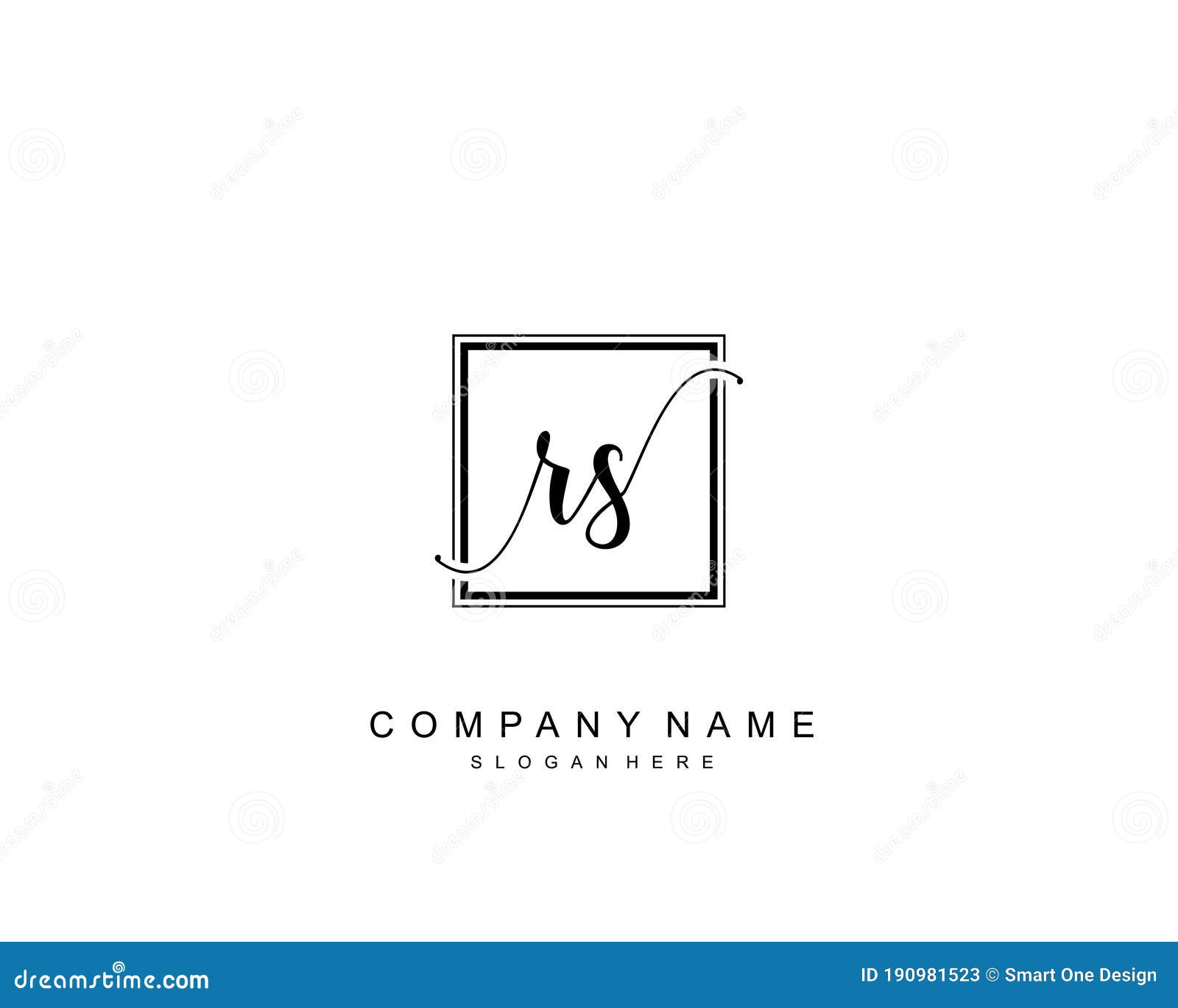 RS Signature Logo Template Vector Stock Vector - Illustration of logo ...