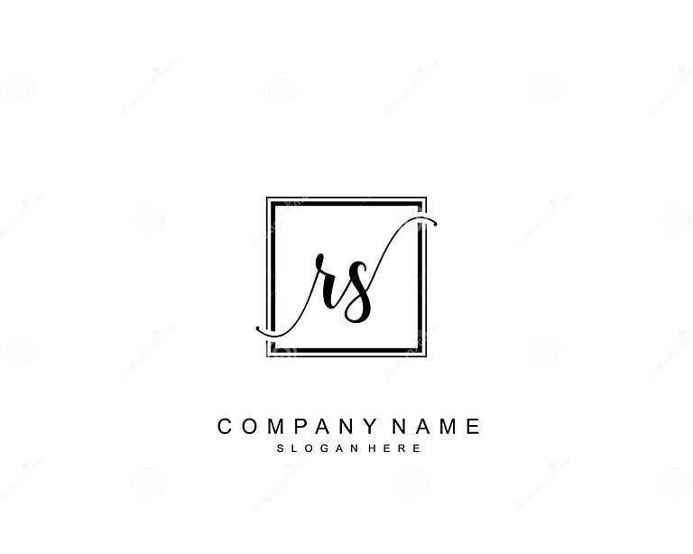 RS Signature Logo Template Vector Stock Vector - Illustration of logo ...
